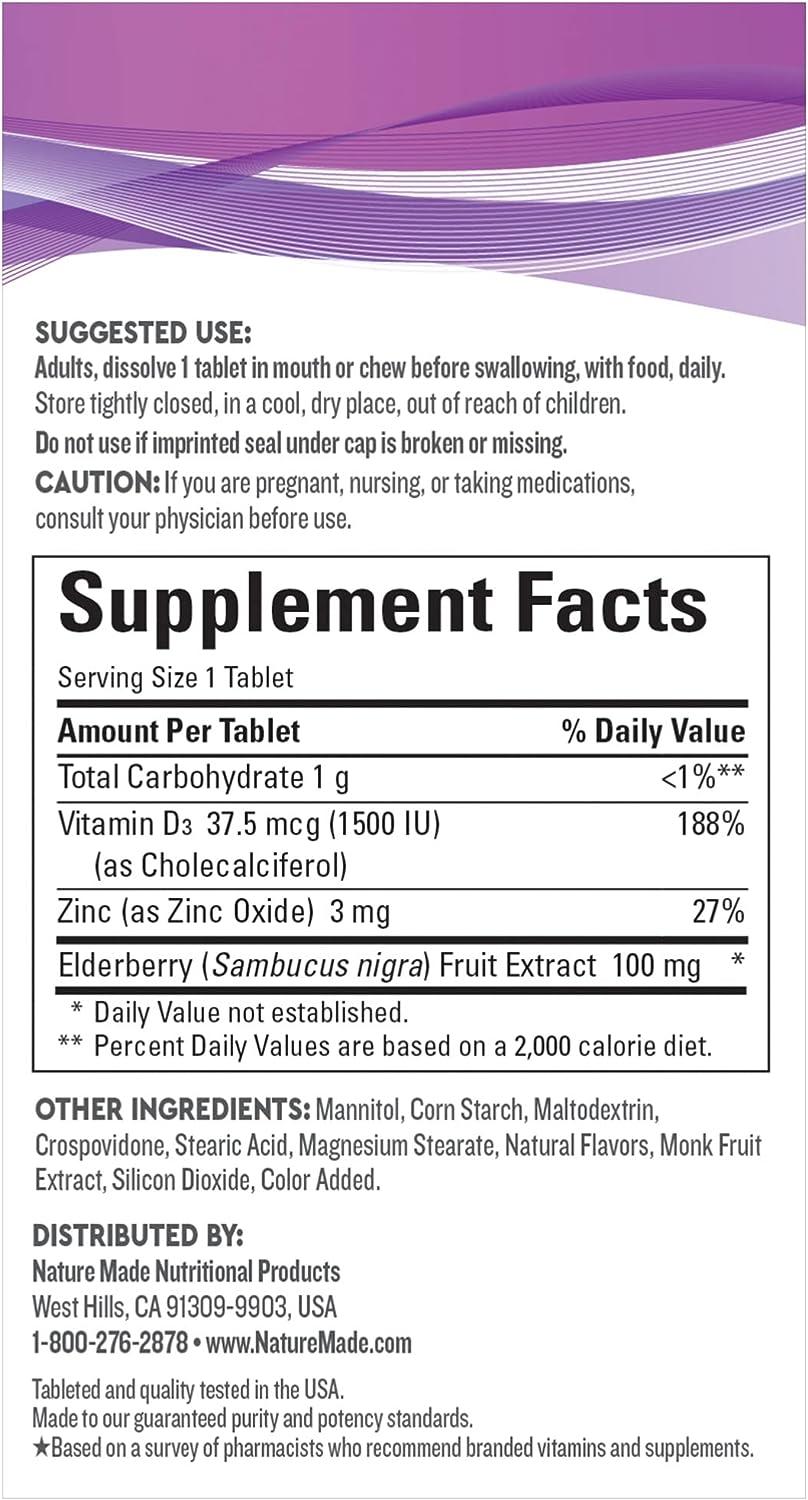 Nature Made Wellblends Elderberry with ImmuneCare - 30 Fast Dissolve ...