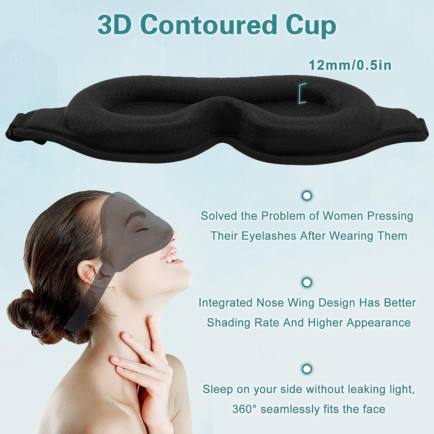 Luxury Sleep Mask - 100% Light Blocking 3D Contoured Eye Mask for Men ...