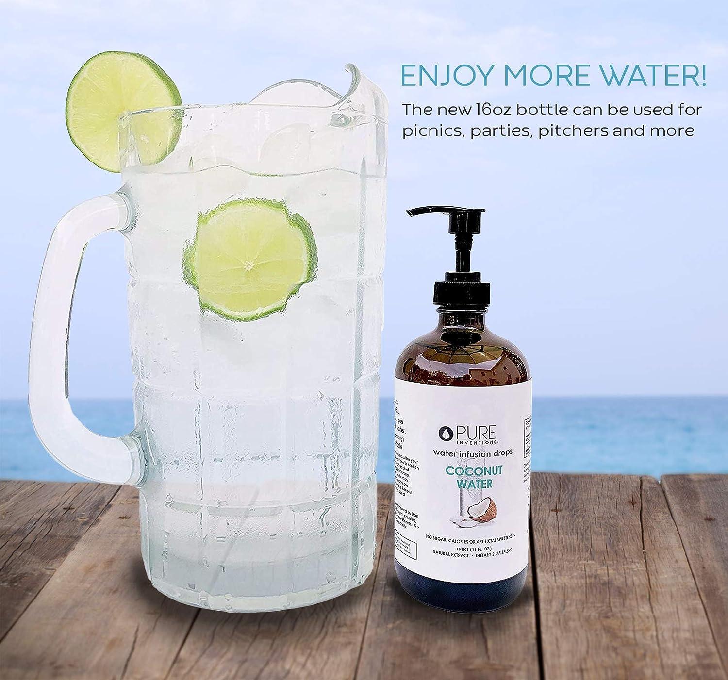 Pure Inventions Coconut Water Infusion Drops - No Sugar, Calories, or ...