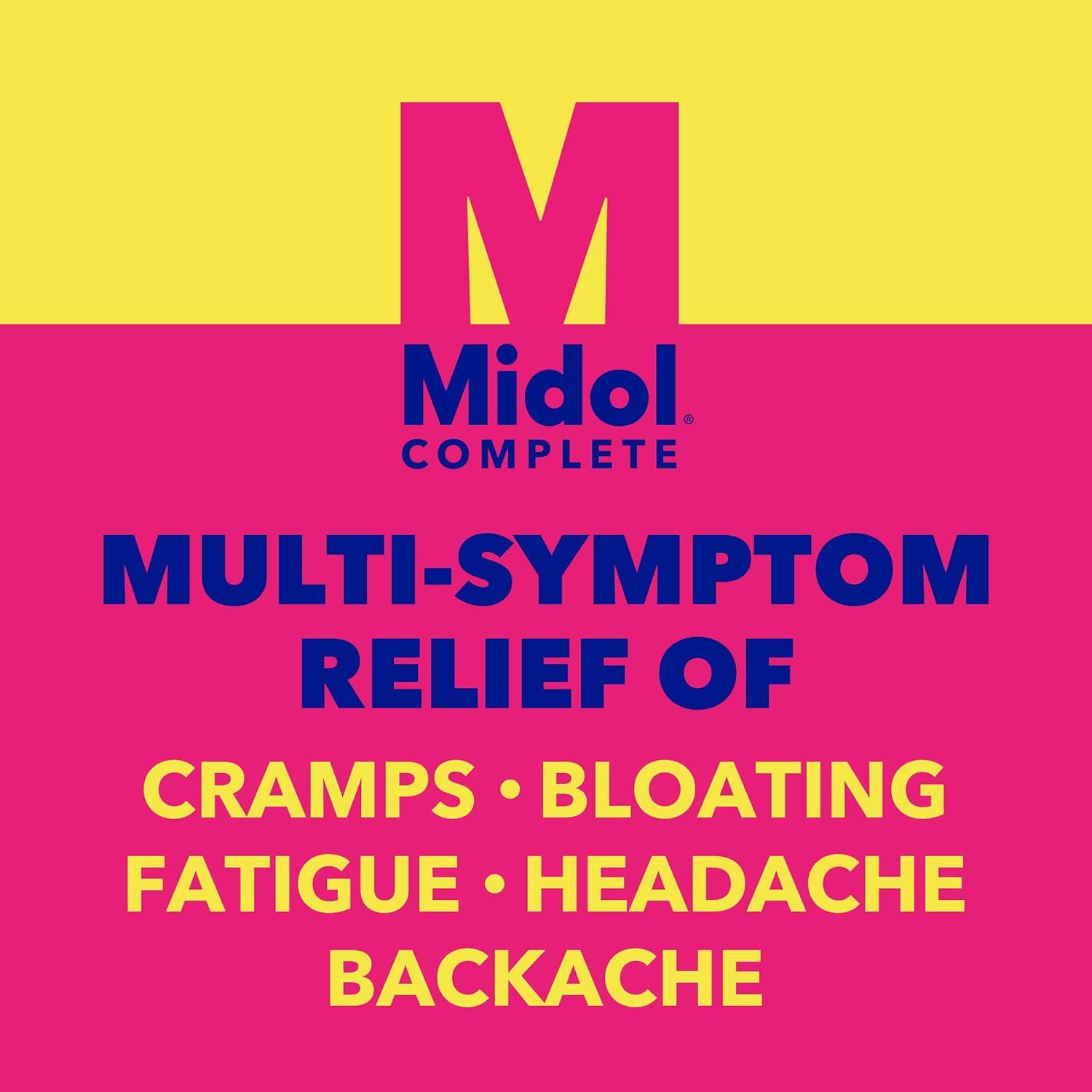 Midol Menstrual Maximum Strength Caplets - Fast Relief for Menstrual ...