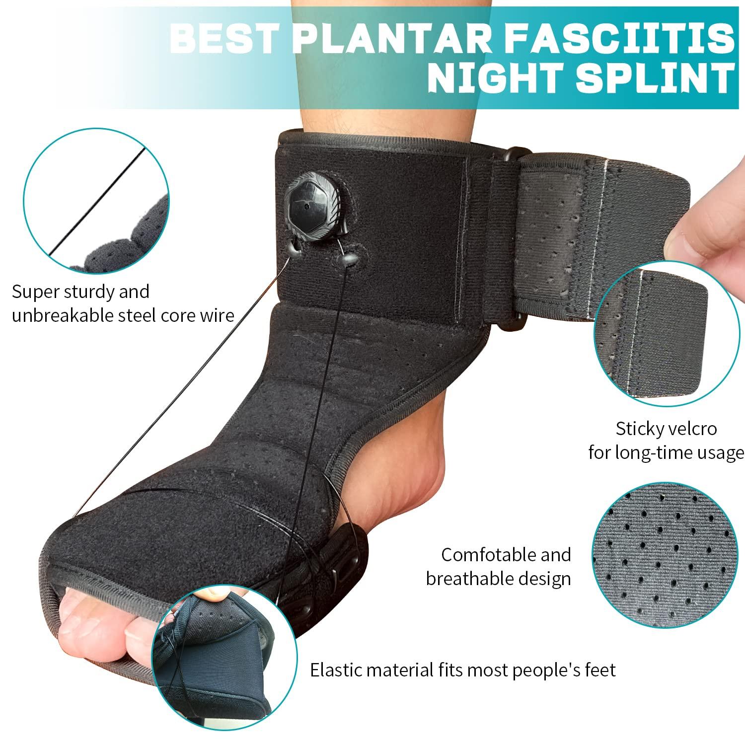 Plantar Fasciitis Night Splint with Rotating Knob System | Socks ...