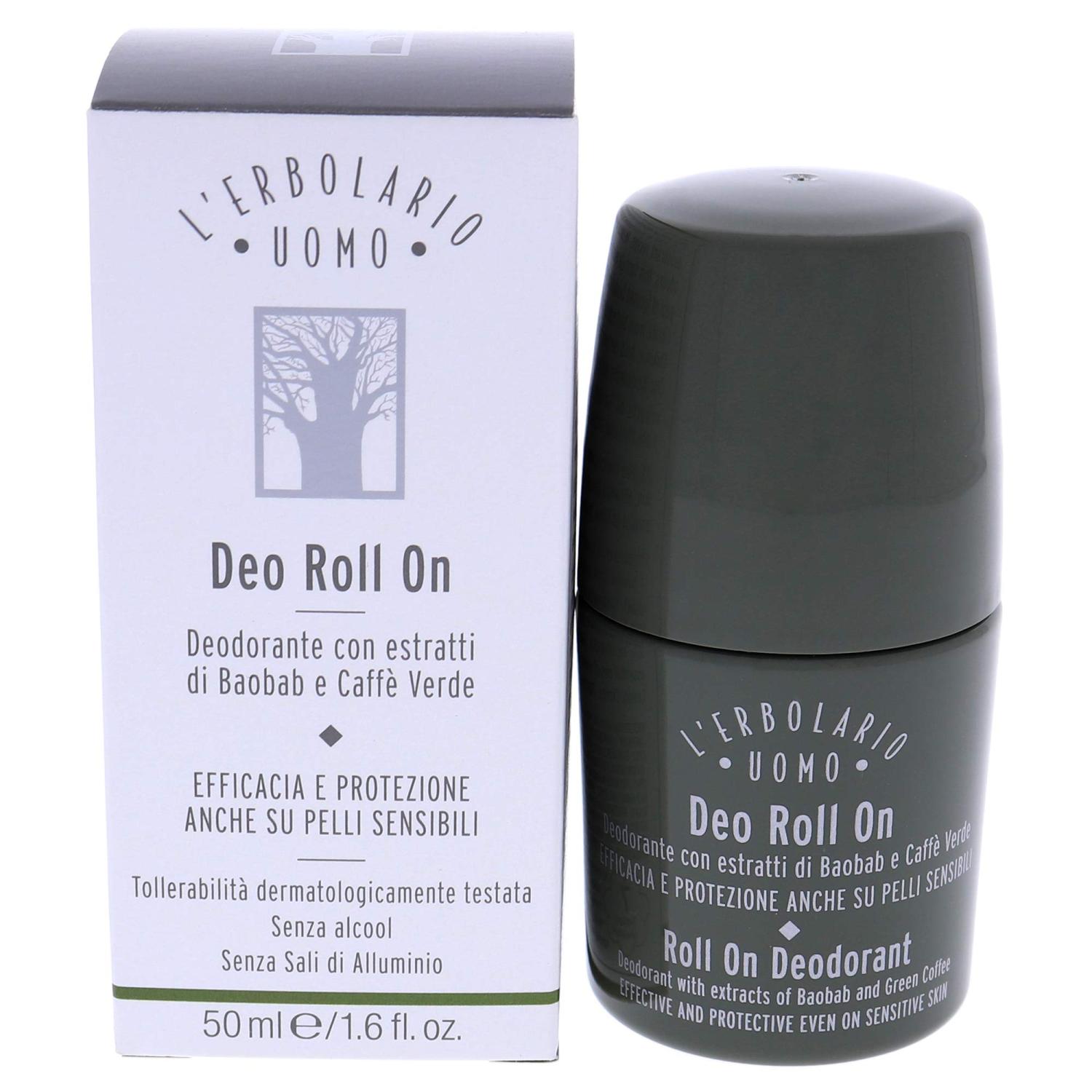 L'Erbolario Baobab & Green Coffee Roll-On Deodorant - All Day Freshness ...