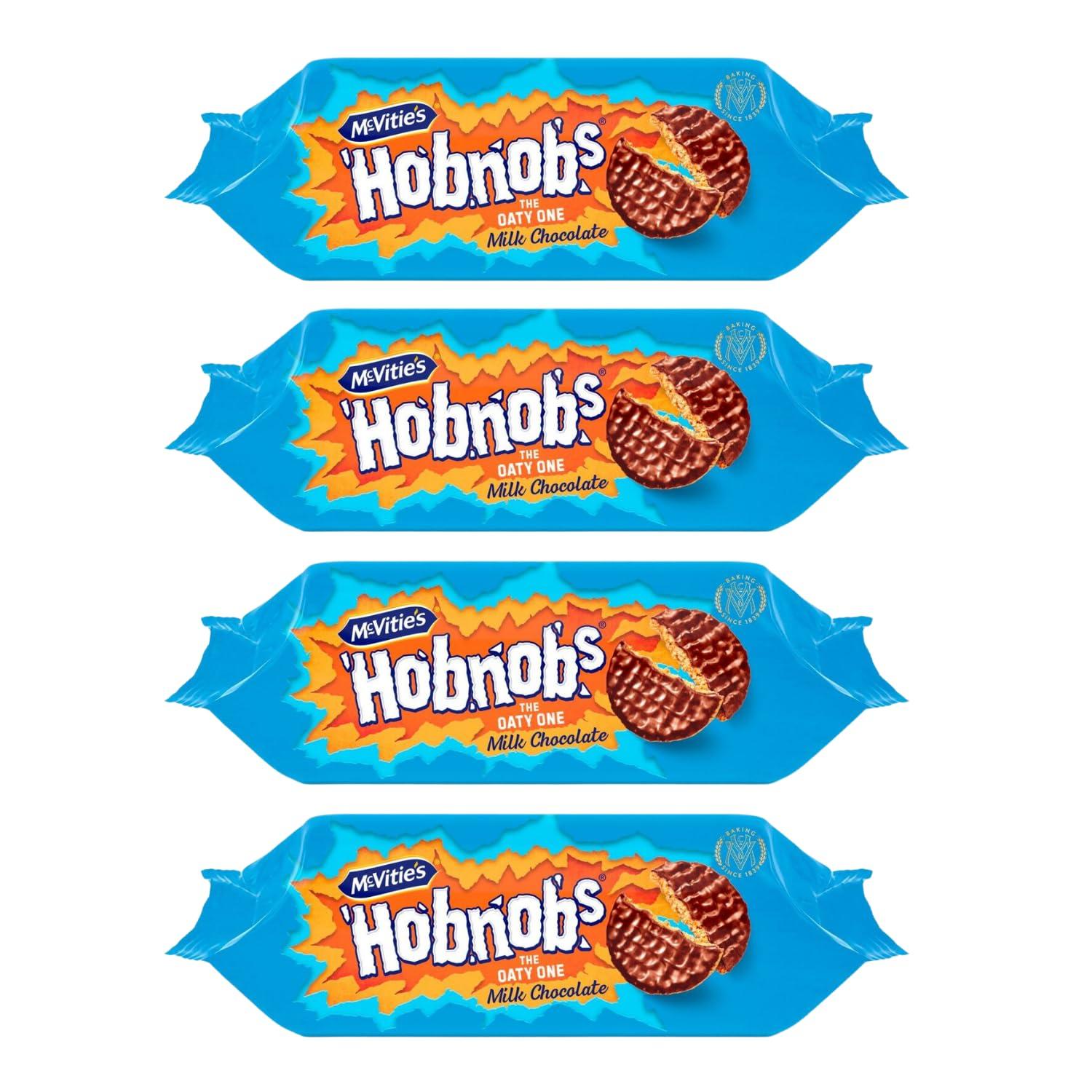 McVities Hobnobs Milk Chocolate Biscuits 262g x4 | Buy Now with Express ...