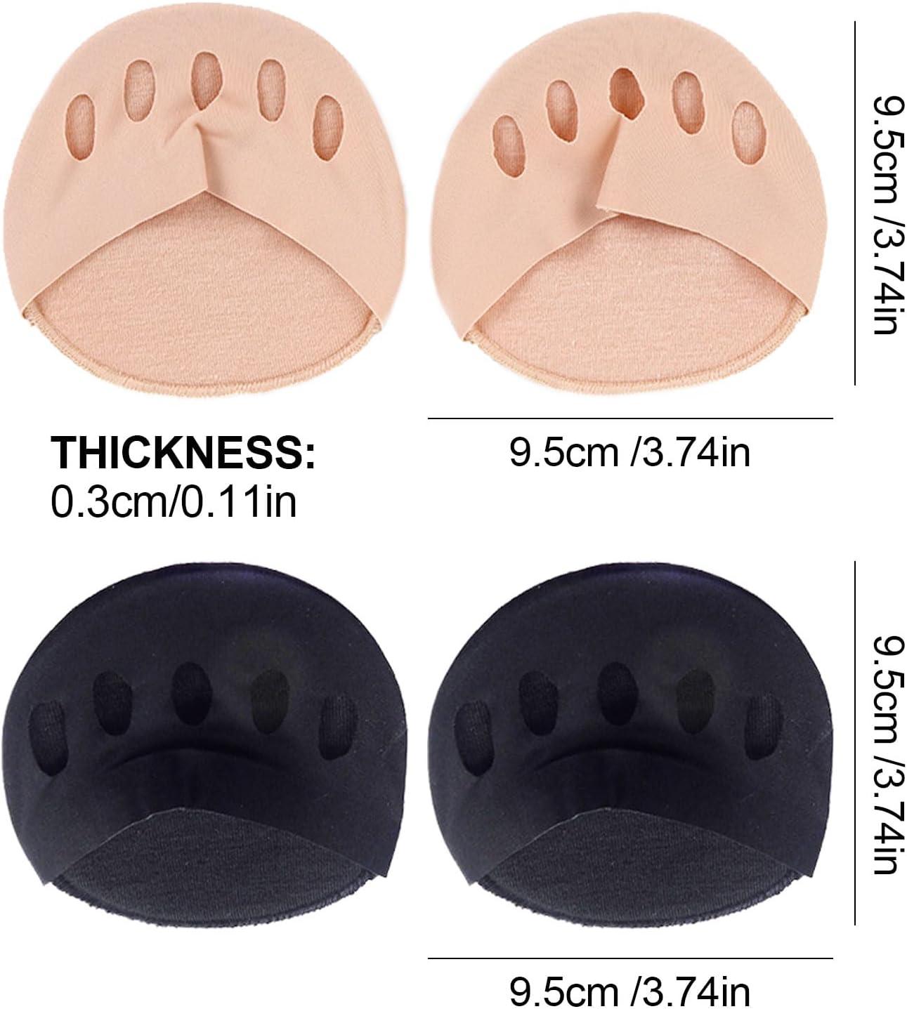 Viksaun Invisible Toe Socks & Forefoot Pads - 6 Pairs Metatarsal ...