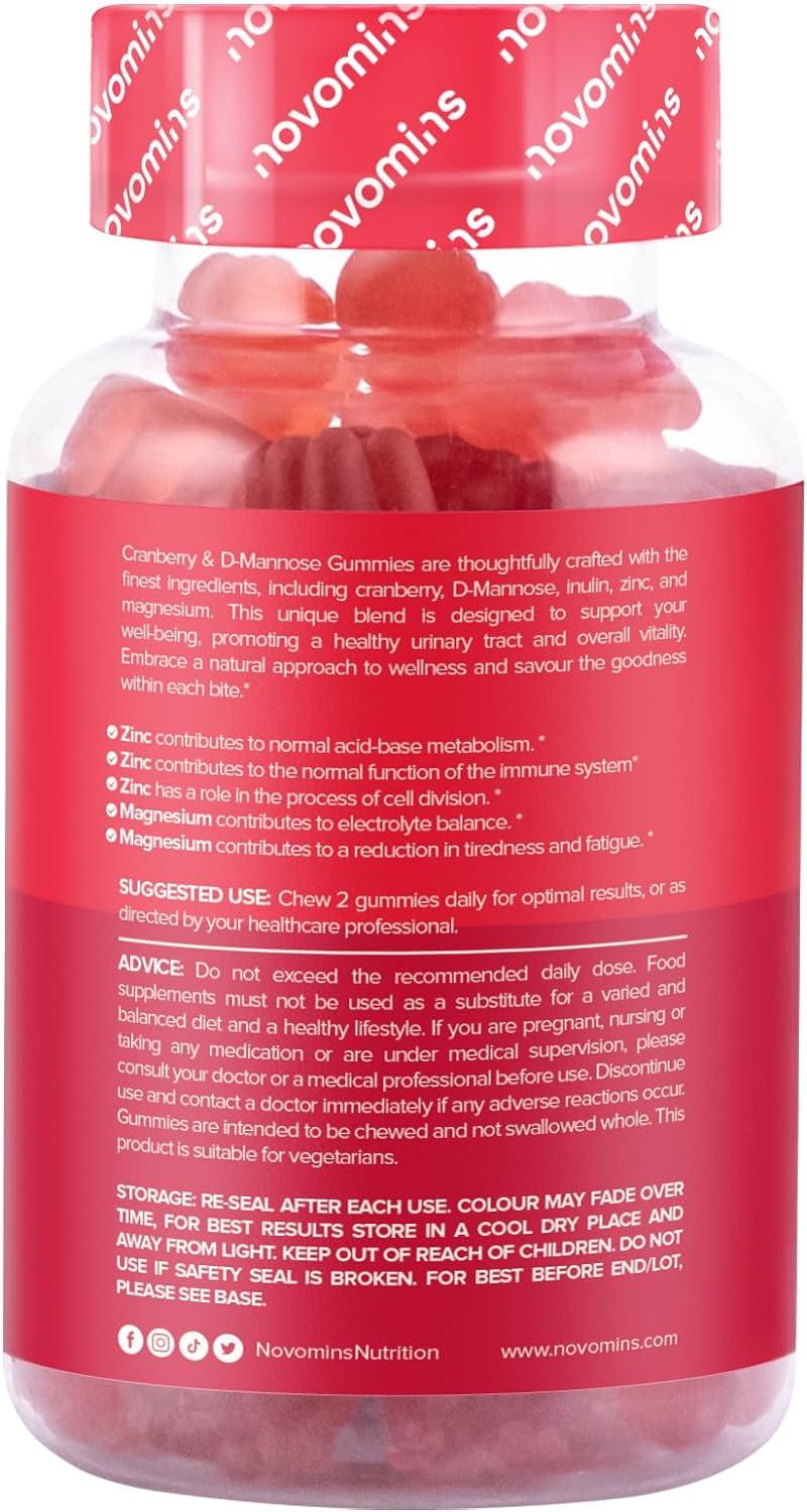 Novomins Cranberry & D Mannose Gummies - Cranberry Supplement for ...