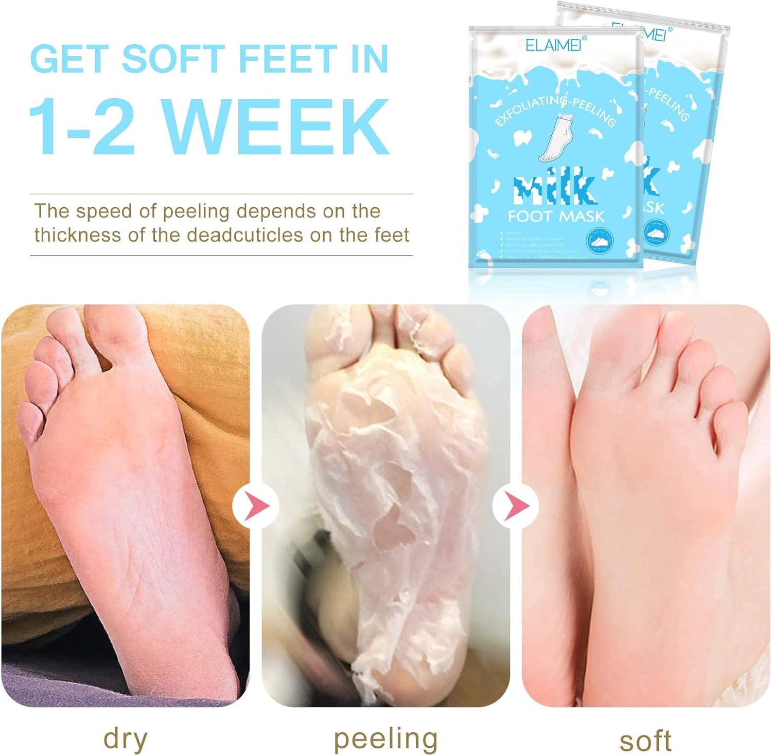 Effective Foot Peel Mask - 2 Pairs for Callus & Dead Skin Removal ...