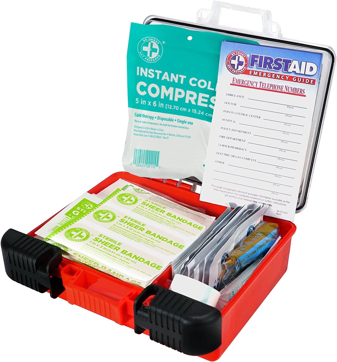 100-Piece First Aid Kit | Exceeds OSHA & ANSI Standards | For Home ...