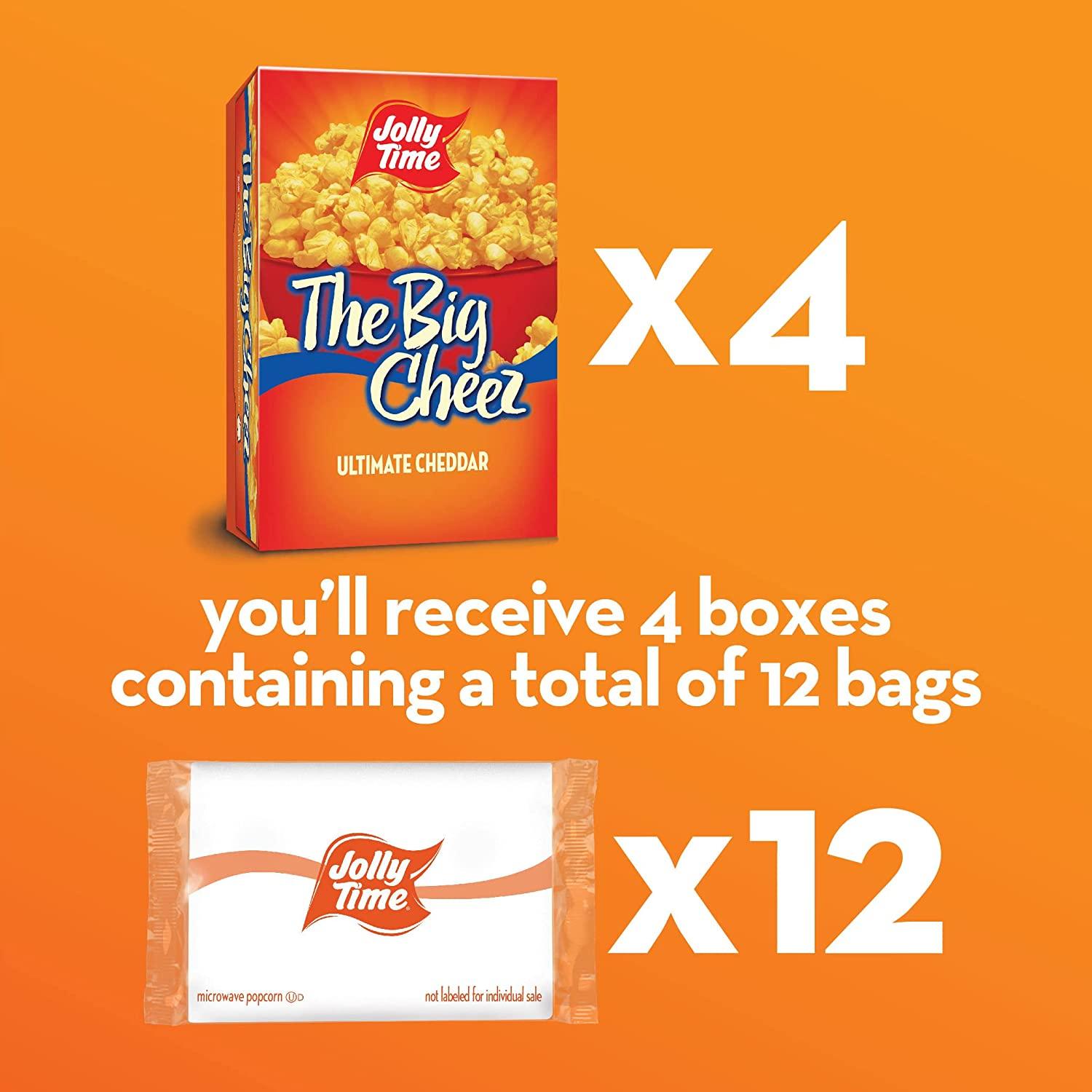 JOLLY TIME Big Cheez Gourmet Zesty Cheddar Cheese Non-GMO Microwave ...