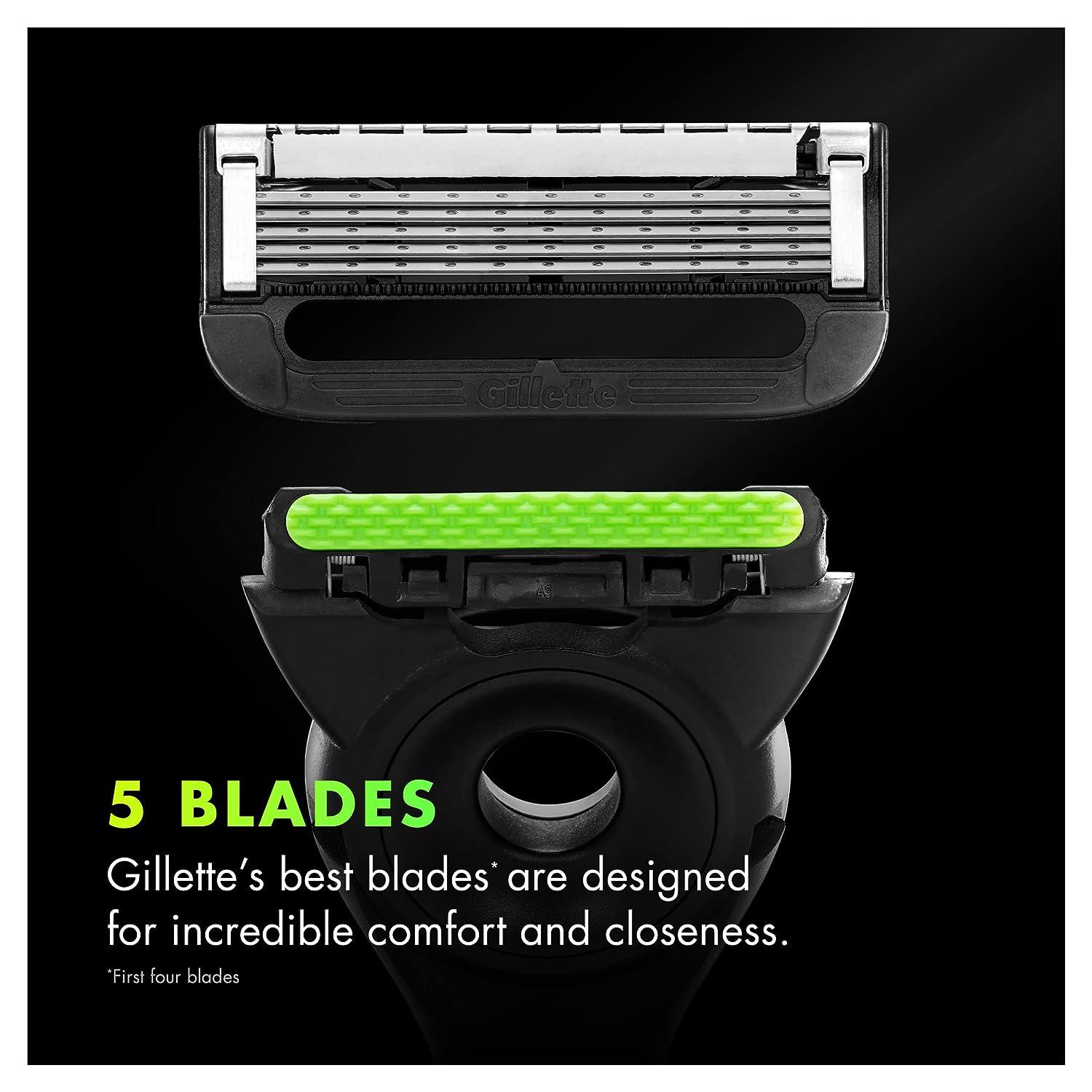 GilletteLabs Exfoliating Bar Razor for Men Neon Edition - 1 Handle + 1 ...