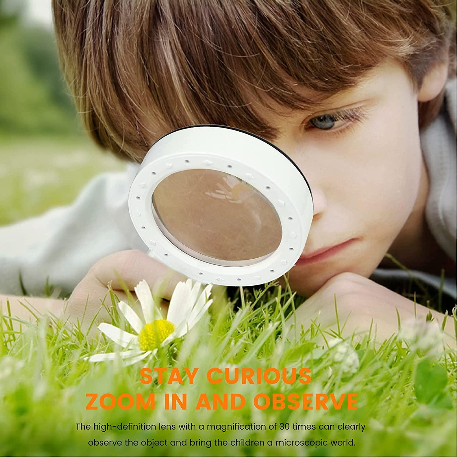 AIXPI 30X Handheld Magnifying Glass with 12 LED Light - Ideal for ...
