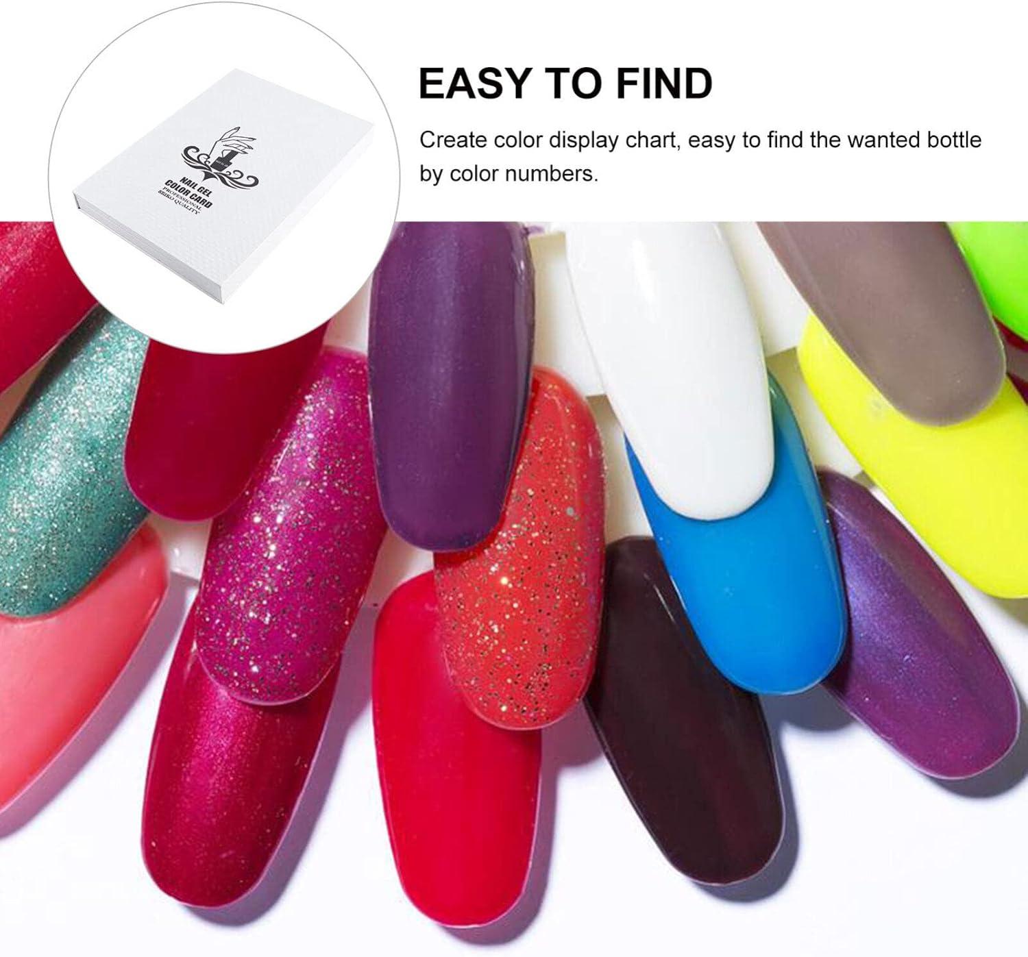 FOMIYES 216 nail color card nail polish card nail color book display ...