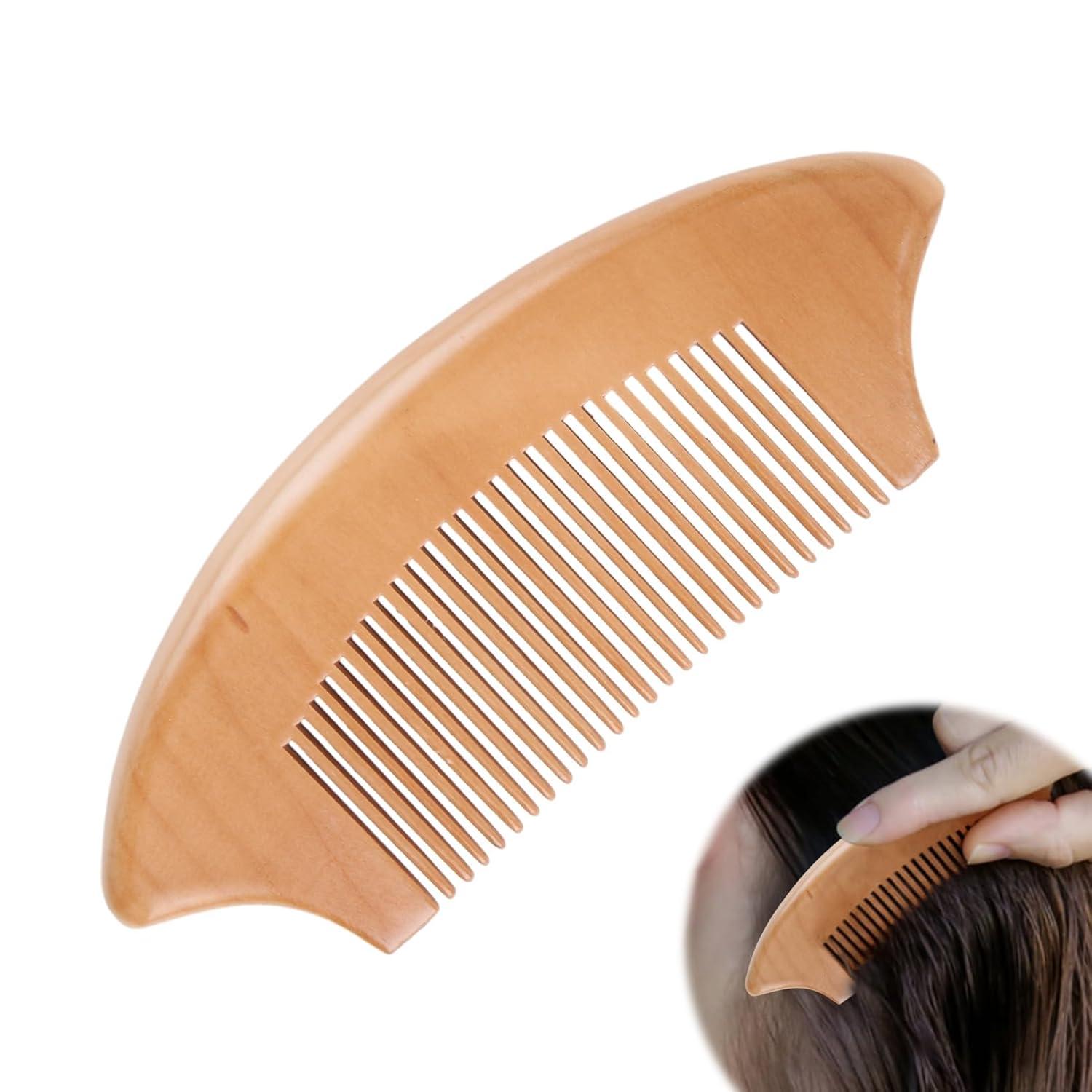 Natural Wooden Hair Comb for Maternity | Stress Relief & Acupressure ...