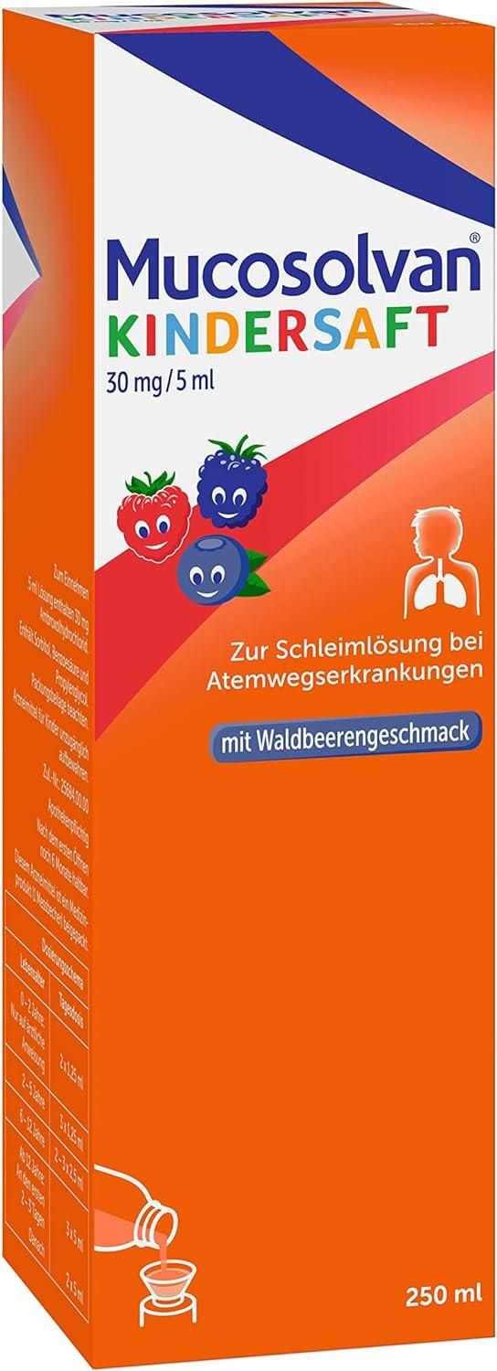 MUCOSOLVAN Children's Cough Syrup 30 mg/5 ml - Ambroxol Expectorant 250 ...