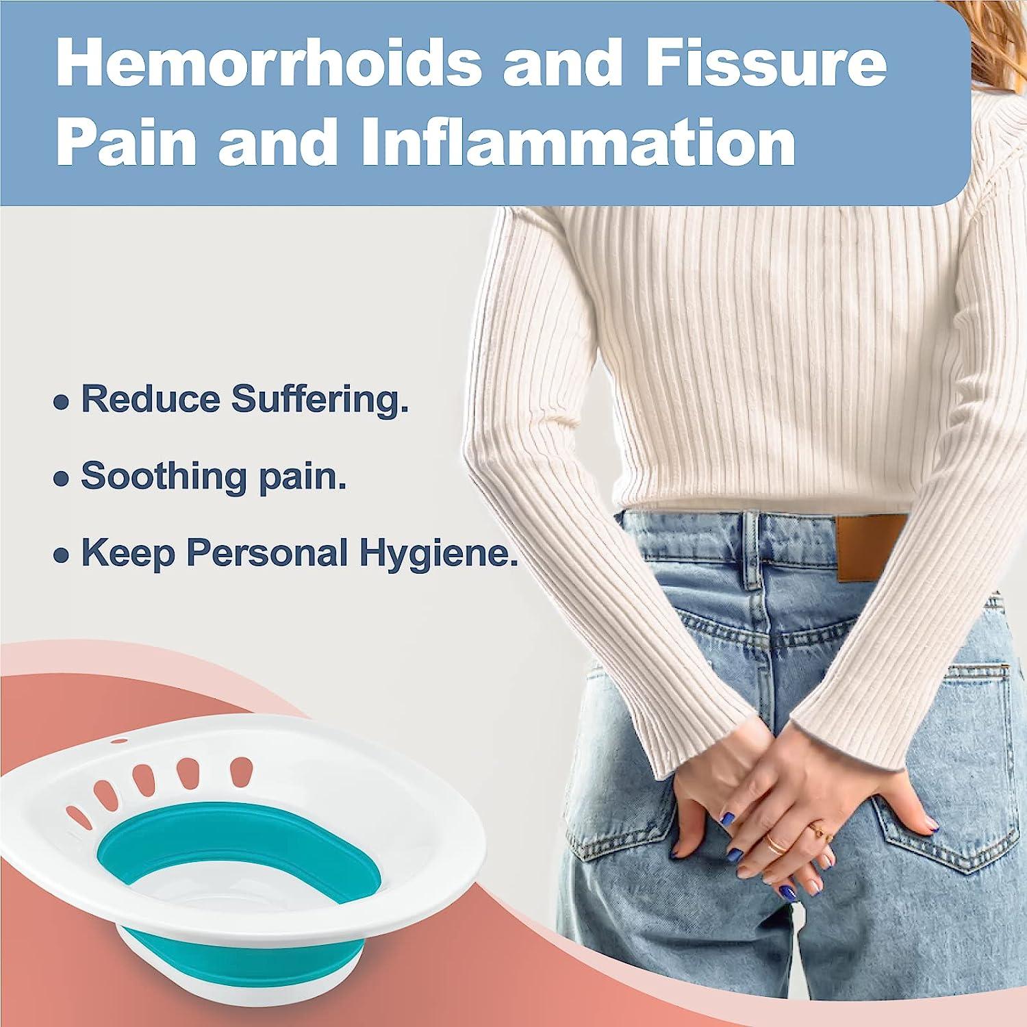 Sitz Bath for Hemorrhoids & Postpartum Care - Collapsible Seat with ...