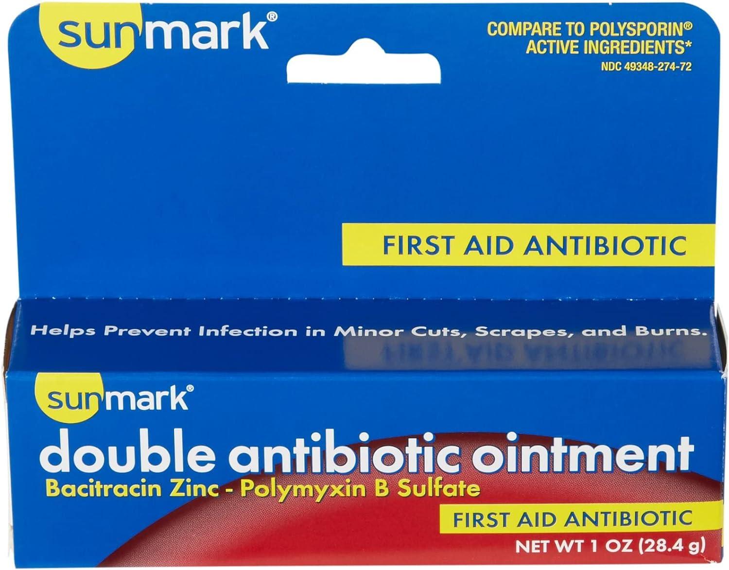 Sunmark Antibiotic Ointment 1 oz - Dual Action First Aid Protection | 1 ...