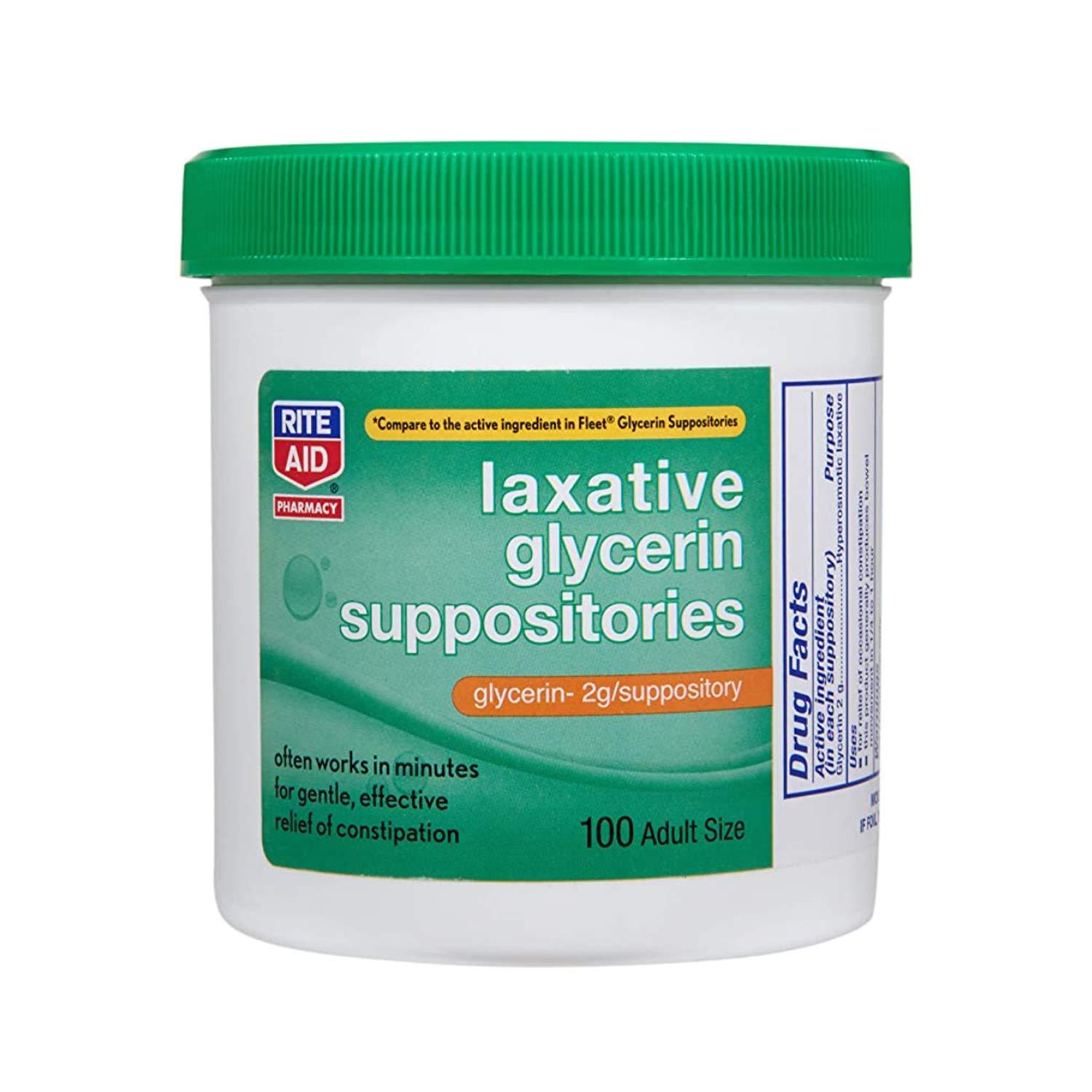 Rite Aid Glycerin Suppositories 2g - 100 Count | Fast-Acting ...