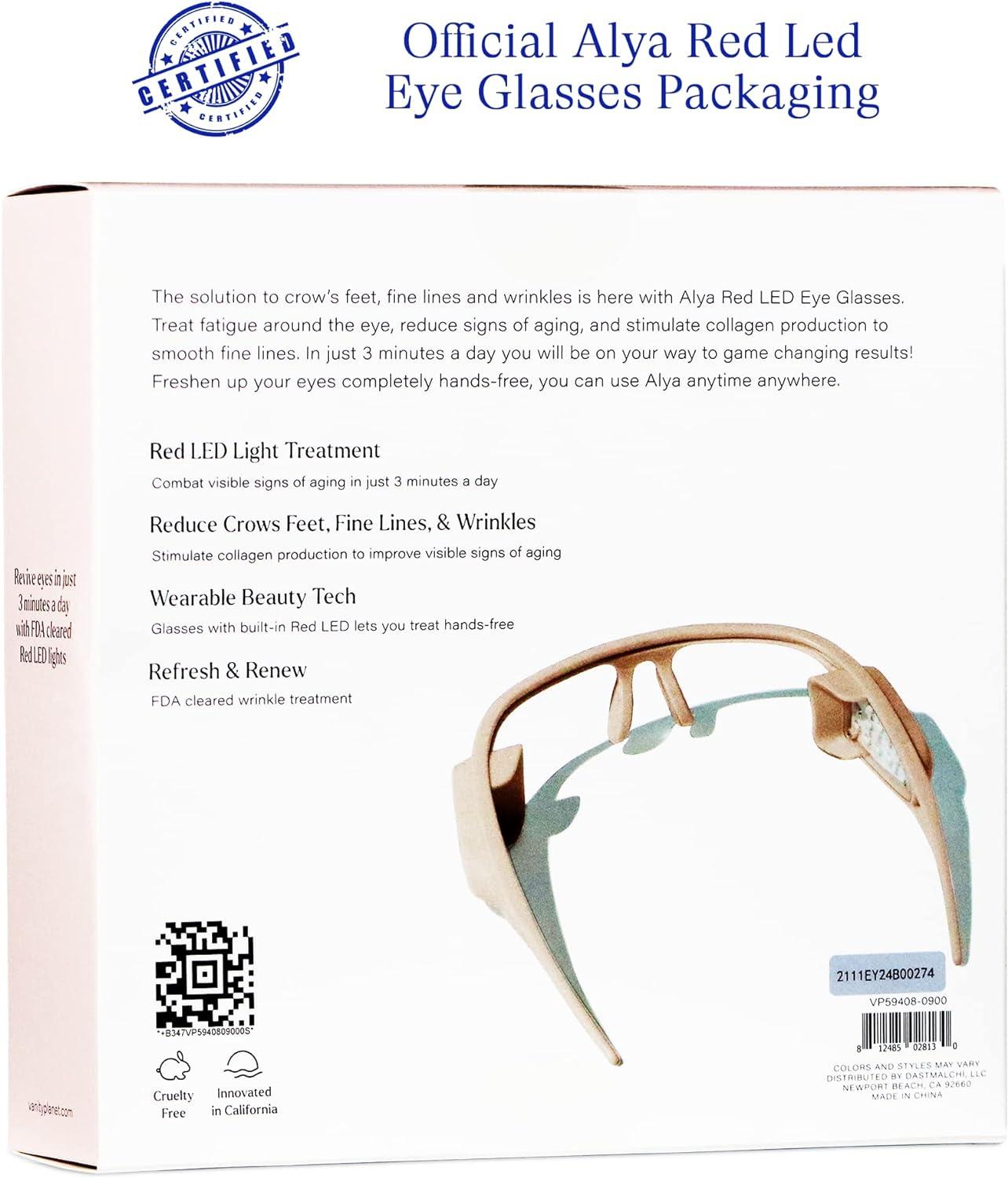 Vanity Planet Alya Red LED Eye Glasses - Pink Frame | Wearable Beauty ...