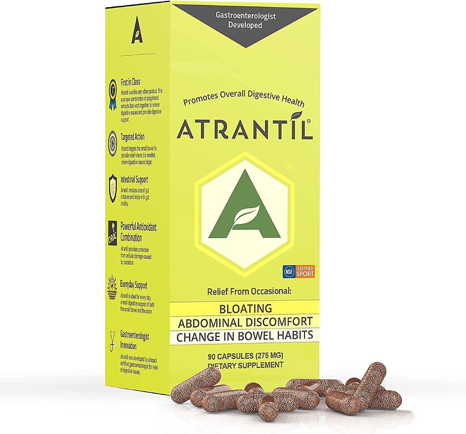 Atrantil 90 Capsules-Antioxidant Packed Polyphenol for Bloating and Gas Relief, Abdominal ...