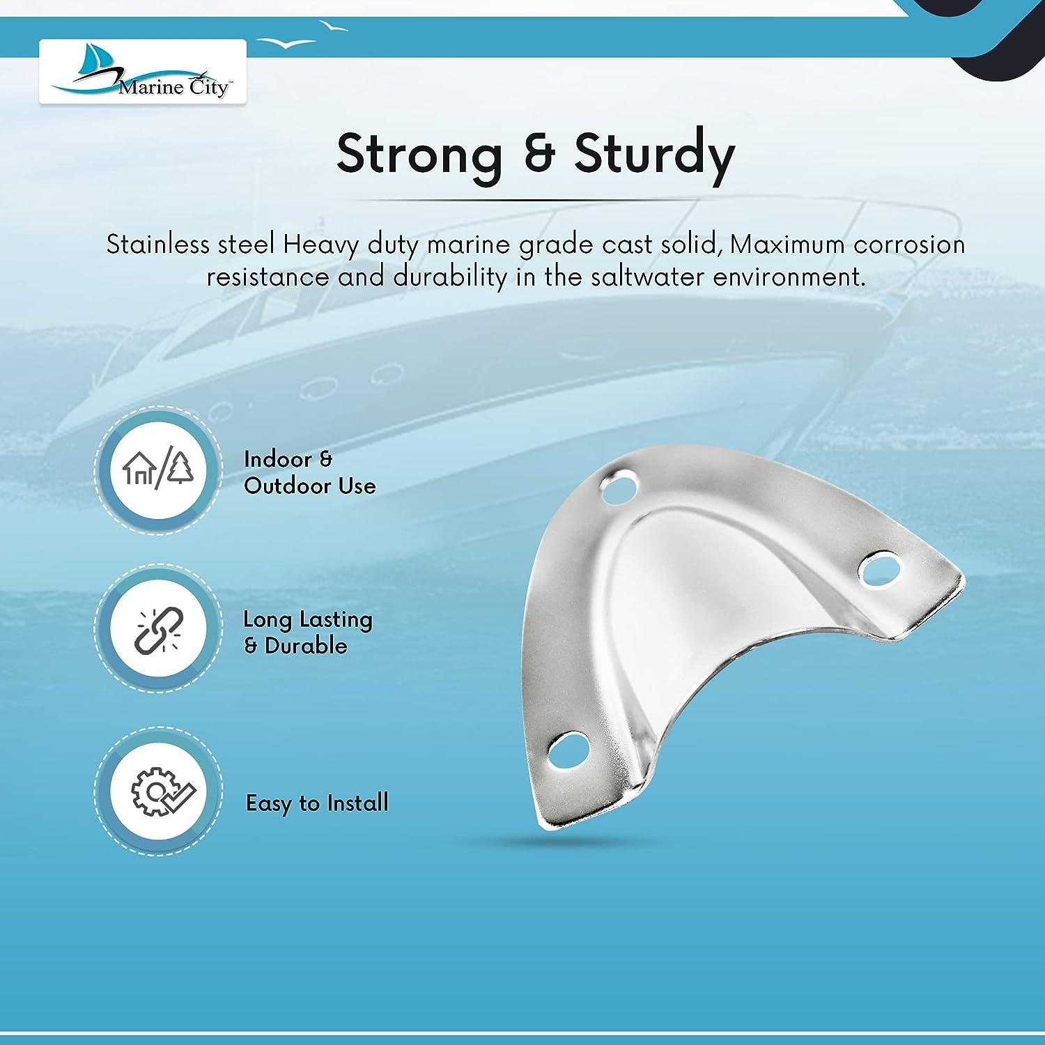 MARINE CITY Stainless Steel Midget Clam Shell Vent Wire Cable Cover ...