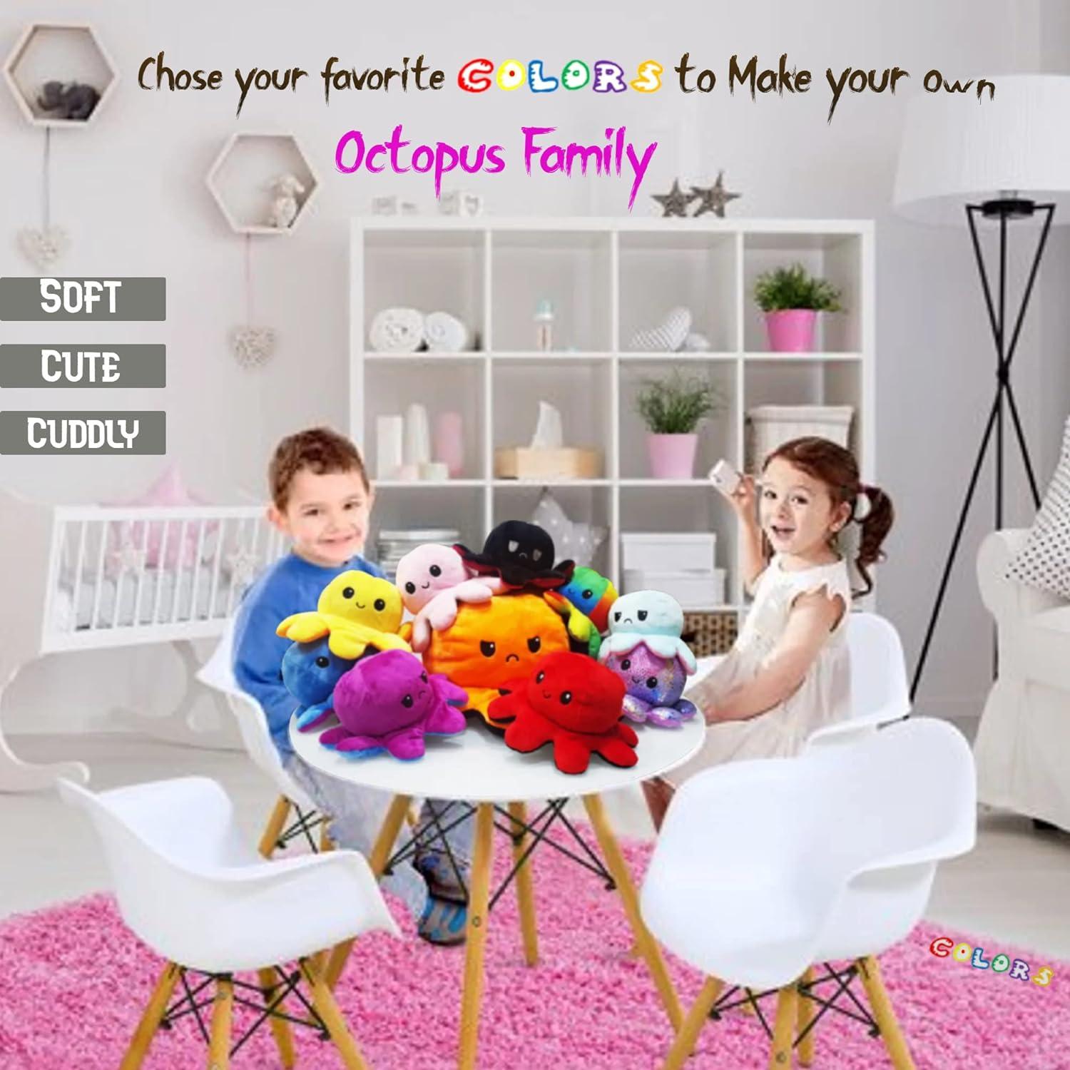 COLORS Giant Reversible Octopus Plush - Happy & Sad Moody Octopus ...