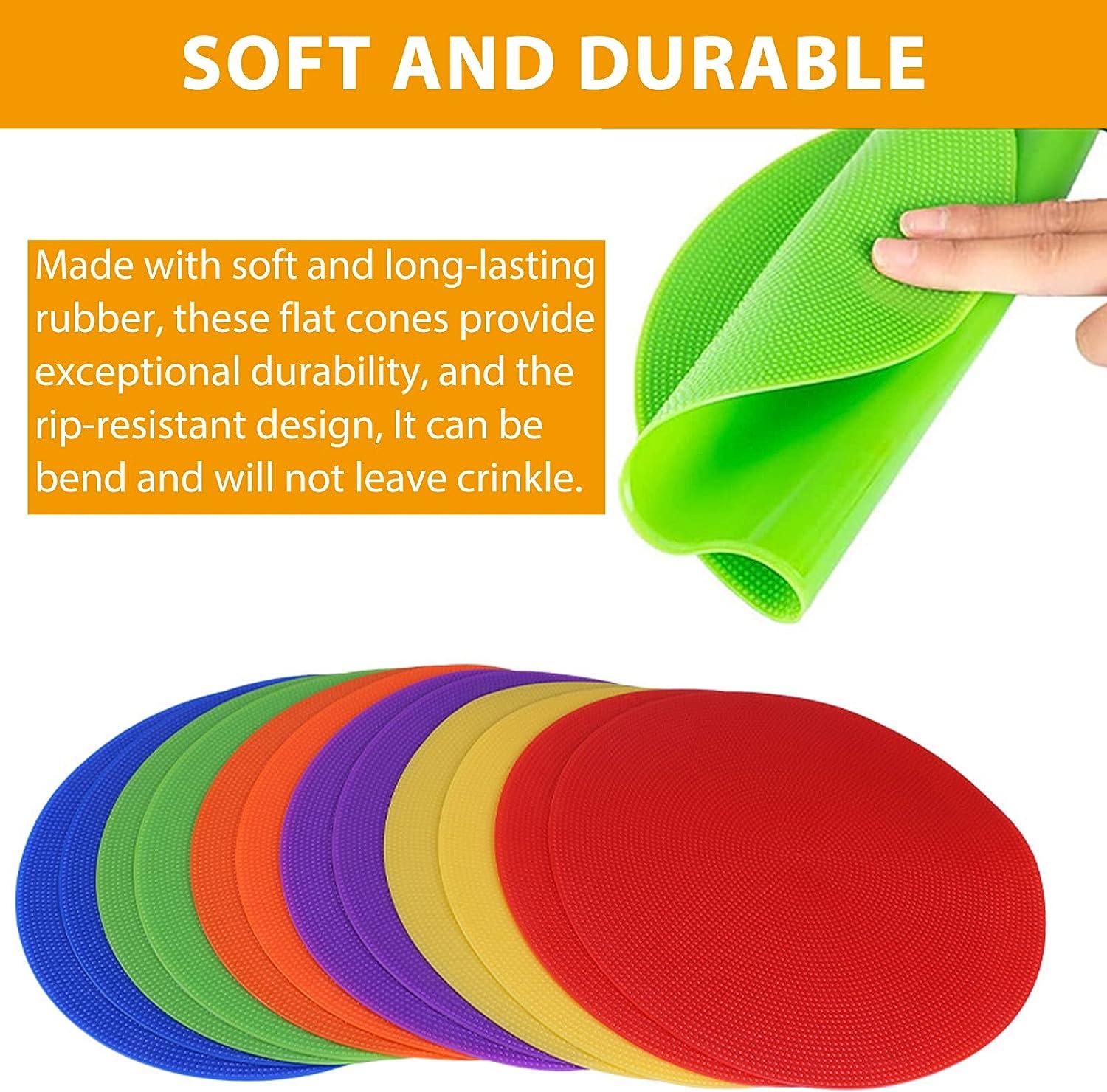 12Pcs Non Slip Rubber Spot Markers Set - 9 Inch Field Cones for Indoor ...