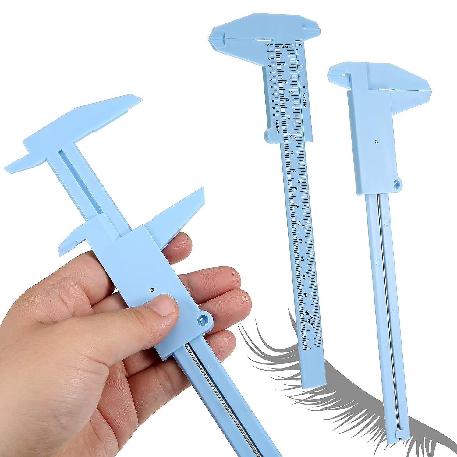 5-Piece Eyebrow Measuring & Mapping Tool Set - Mini Vernier Caliper ...