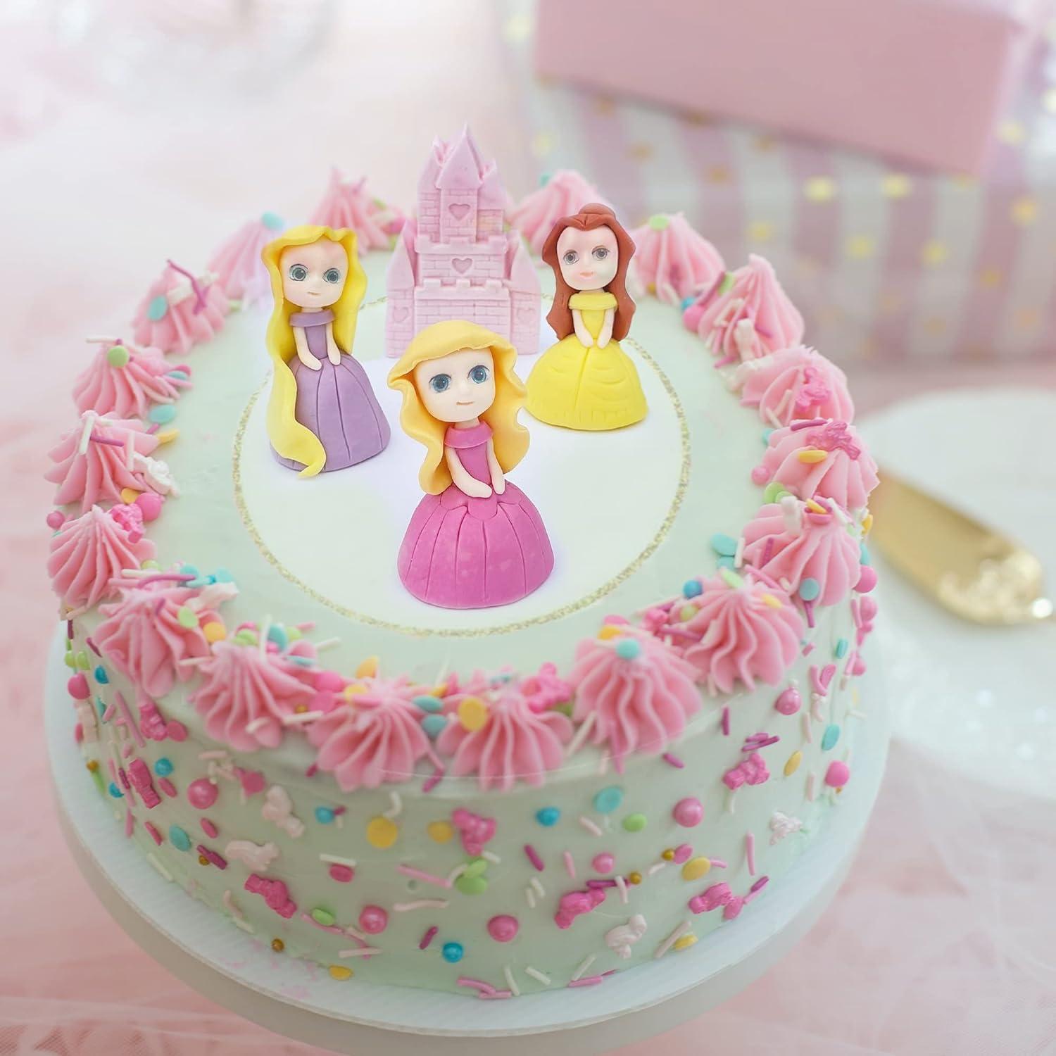 4x Princess Cake Toppers Set - Princess Castle Girls Birthday Party ...