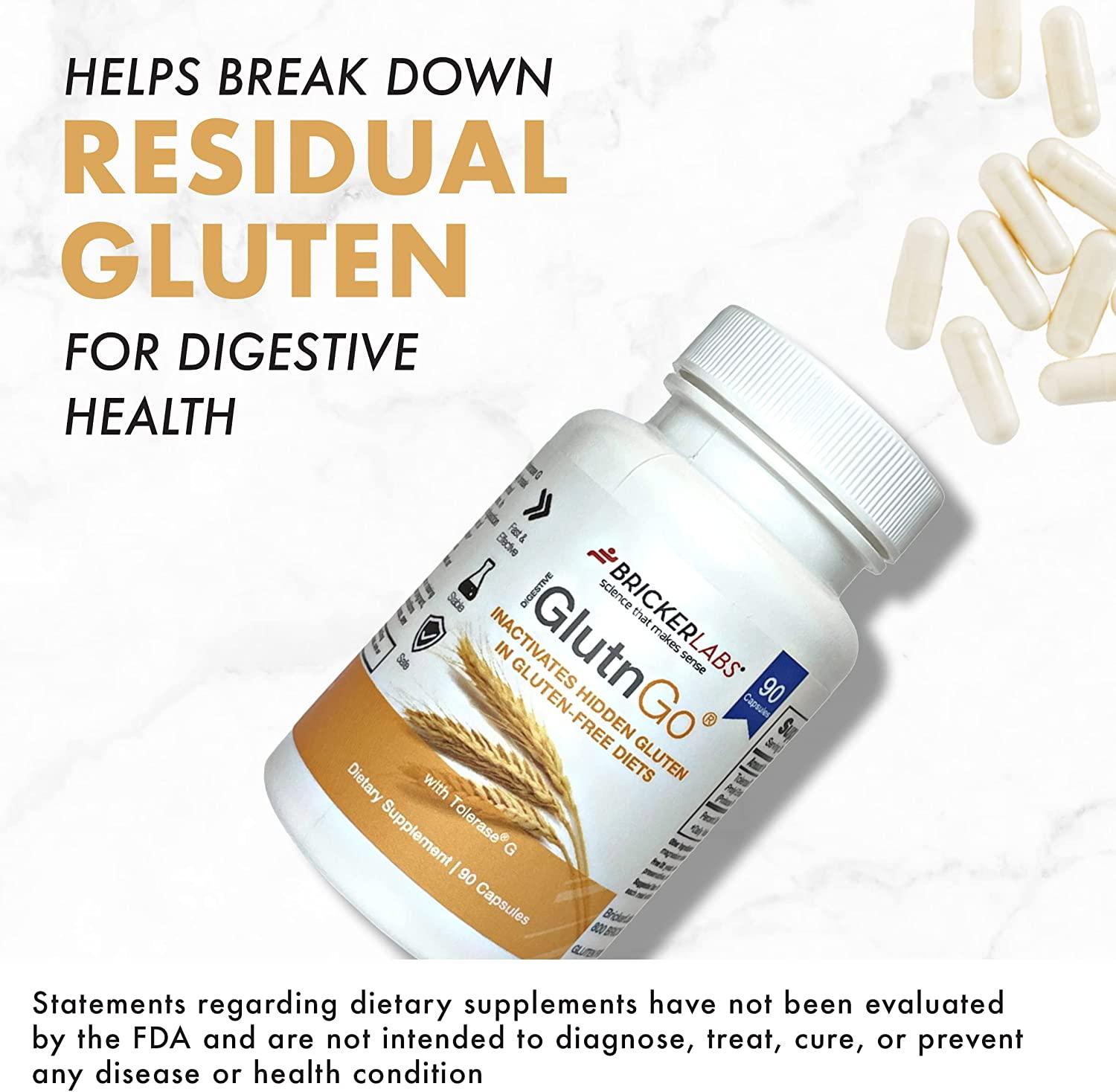 Bricker Labs GlutnGo with Tolerase G 100mg - Gluten Intolerance ...