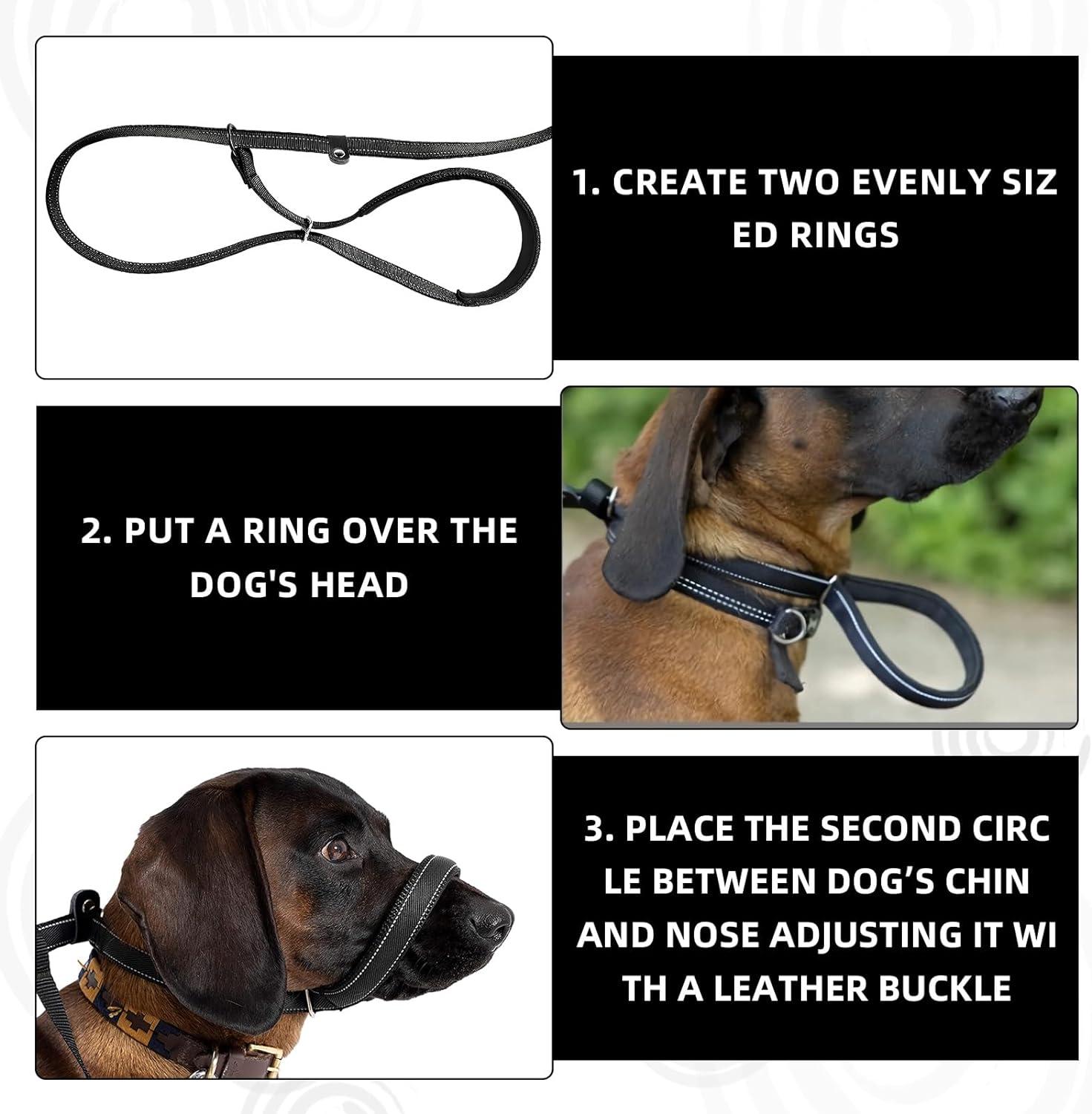 Figure of 8 Dog Lead 1PCS Anti Pull dog Lead with Padded Loop Handle ...