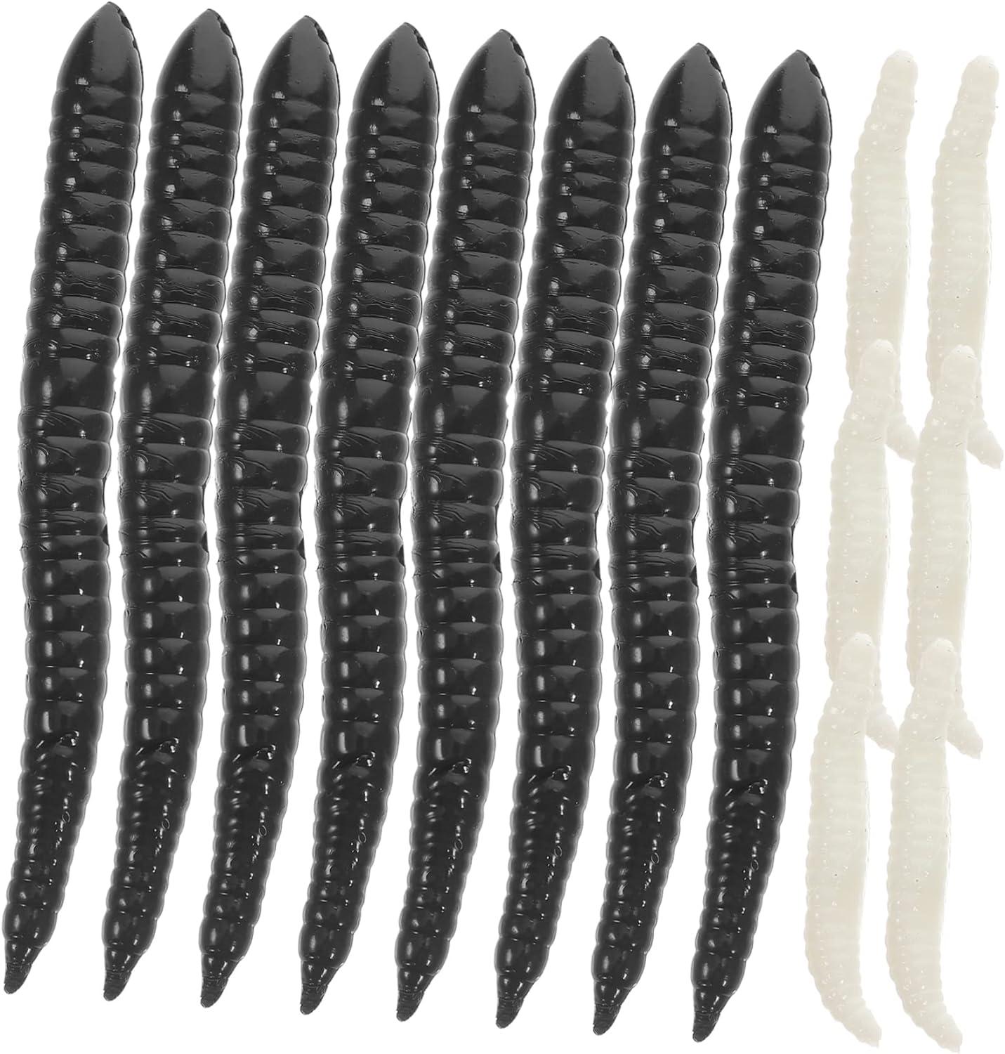 HOMSFOU 120 Pcs Simulated Maggot Toys Realistic Fake Maggots Trick ...