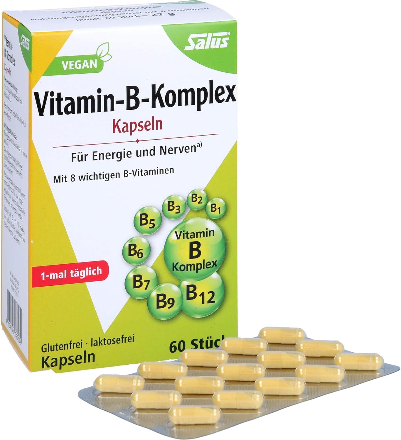 Salus Vitamin B Complex Vegetable Capsules - 60 pcs | Premium Energy ...