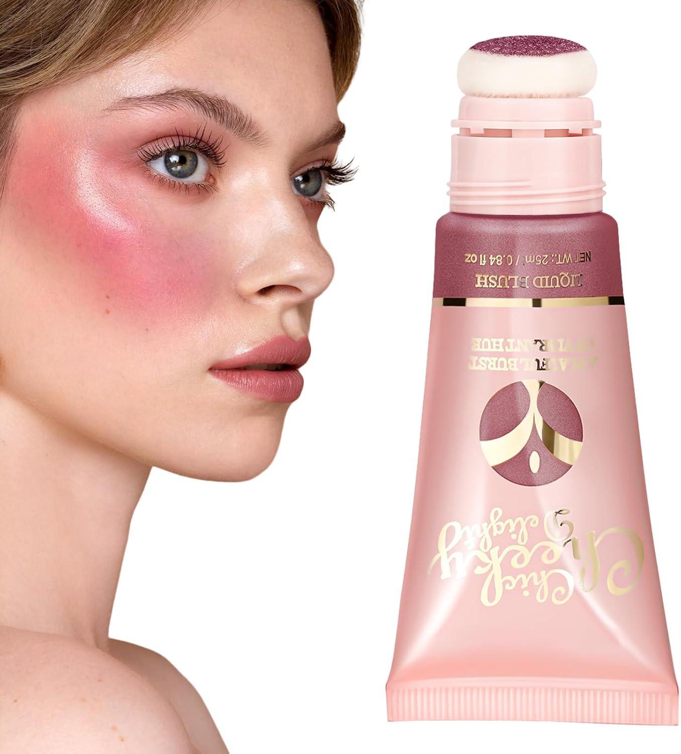 Blush Stick for Cheeks | Long-Lasting Face Blusher Non-Greasy | Dry Skin Hydrating Liquid Blush ...