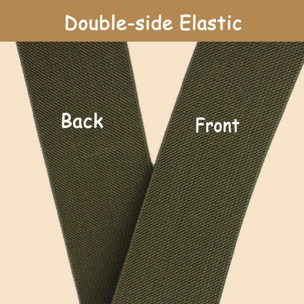 JESEP 2 inch 20 Yards Knit Elastic Band Mixed Double-Side Twill Woven ...