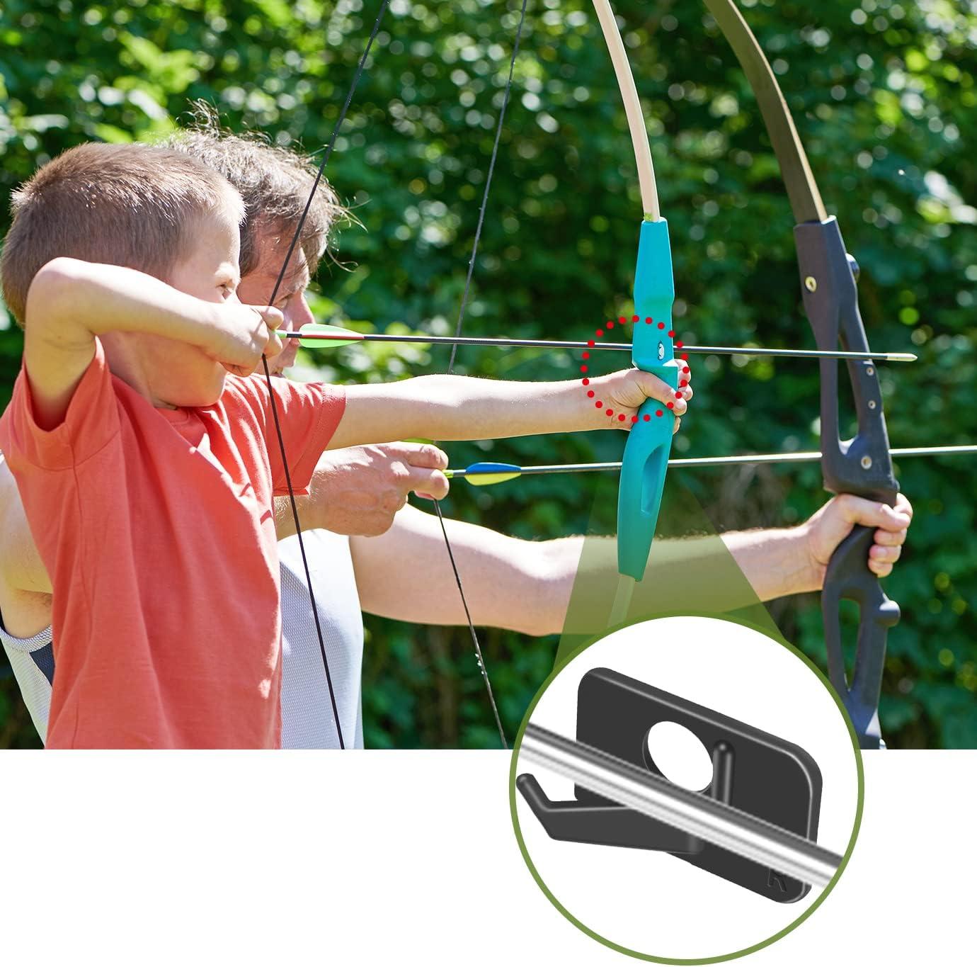 12 PCS Black Plastic Arrow Rest for Recurve Bow - Adhesive Back Hunting ...