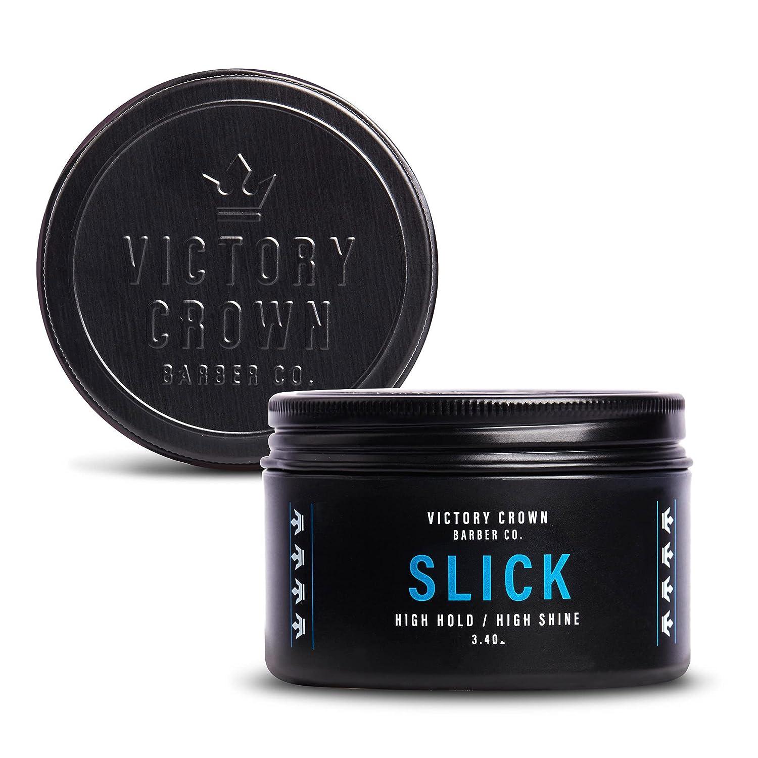 Victory Crown Slick Pomade for Men - 3.4oz | High Shine & Hold | Non ...