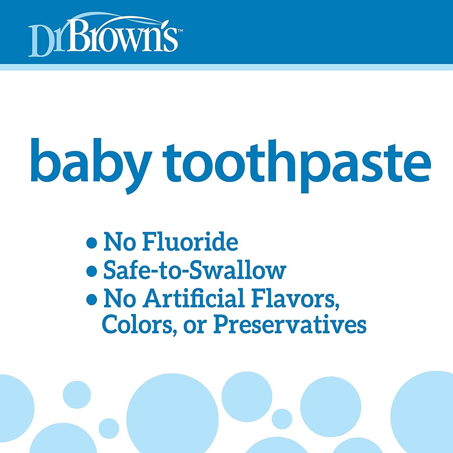 Dr. Brown's Strawberry Baby Toothpaste - Fluoride Free, Made in the USA ...
