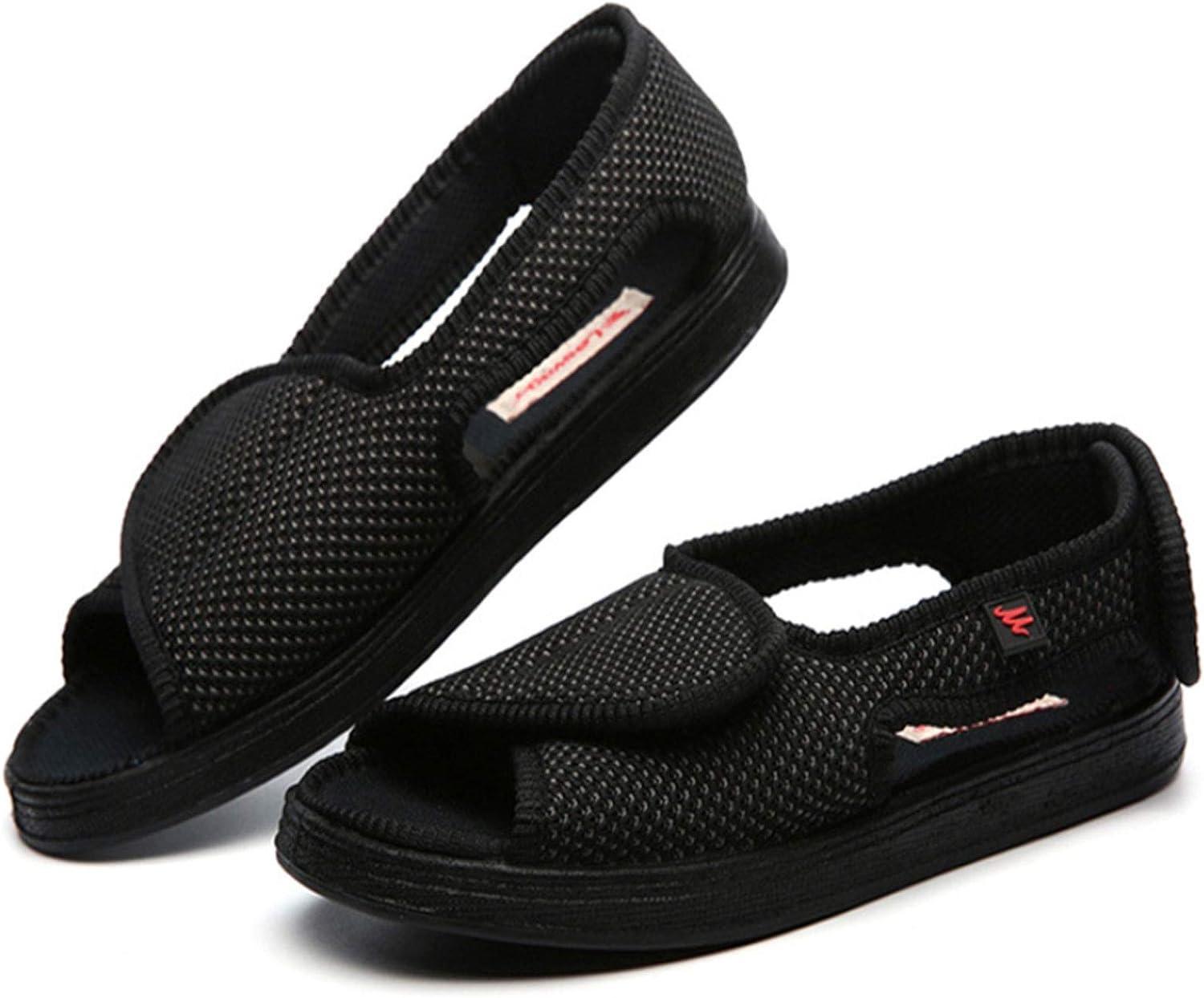 DXDUI Diabetic Flat Shoes - Breathable Mesh, Wear-Resistant Sole, Wide ...