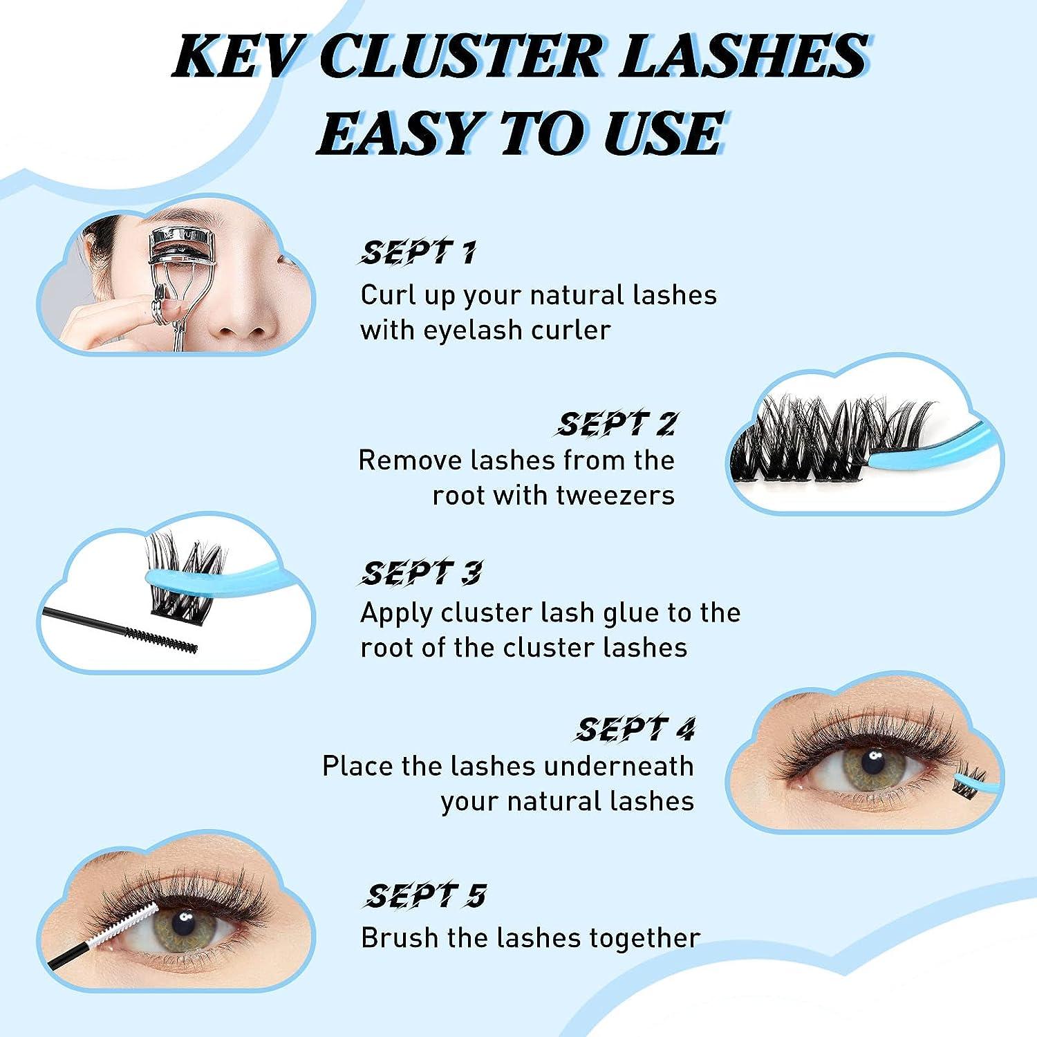 KevKev Lash Clusters: 192 Pcs Individual Mixed Styles DIY Lash ...