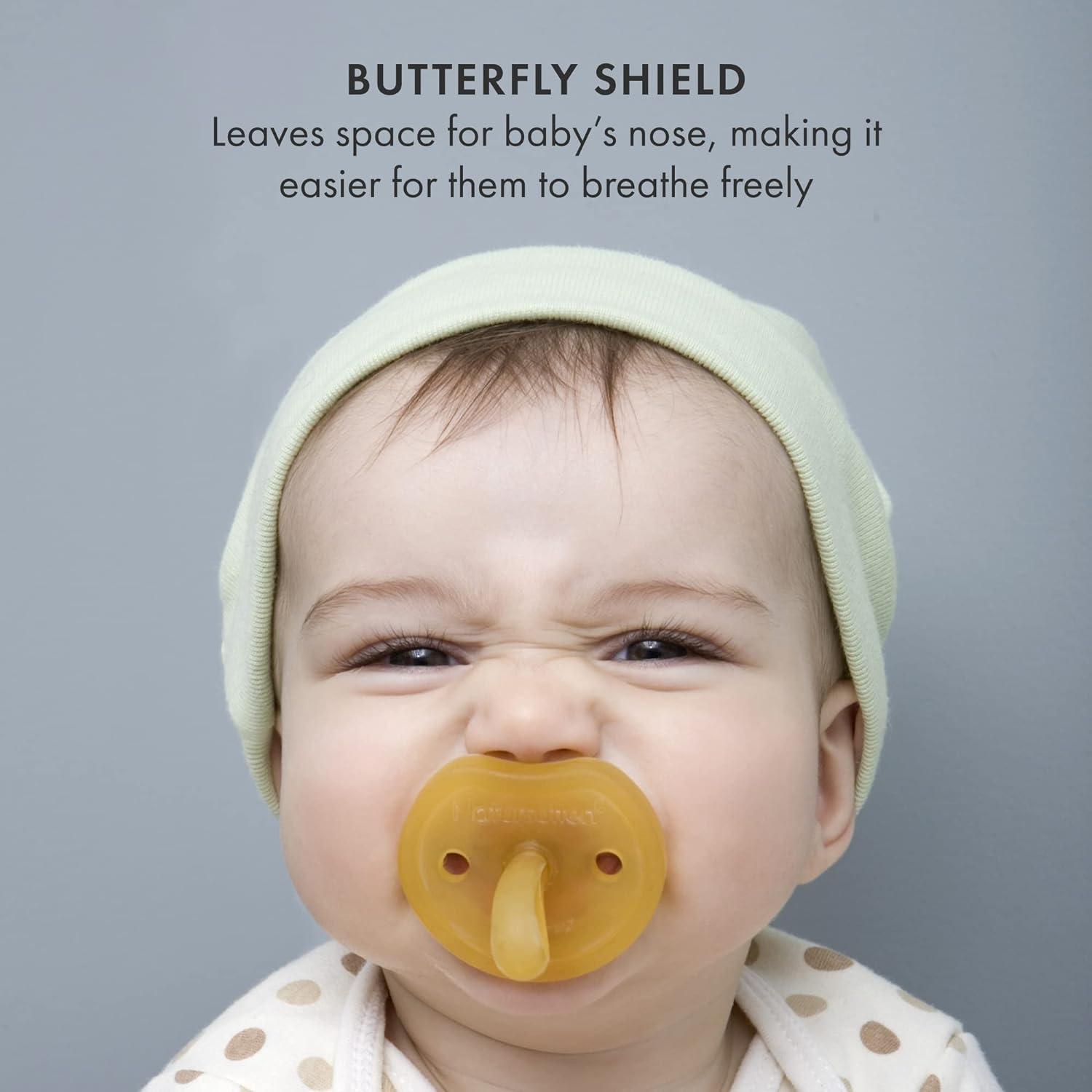 Natursutten 12-18 Months Pacifiers - 2-Pack Butterfly Shield ...