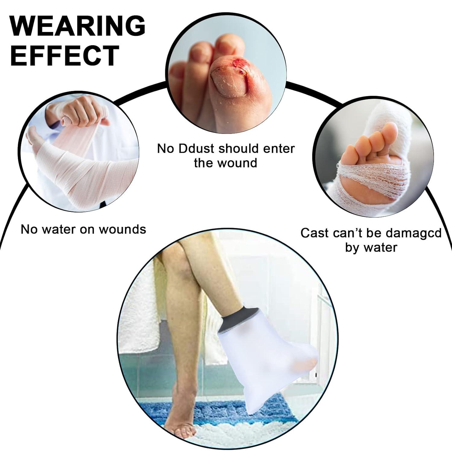 Waterproof Shower Foot Cast Cover - Adult Ankle Leg Bandage Protector ...