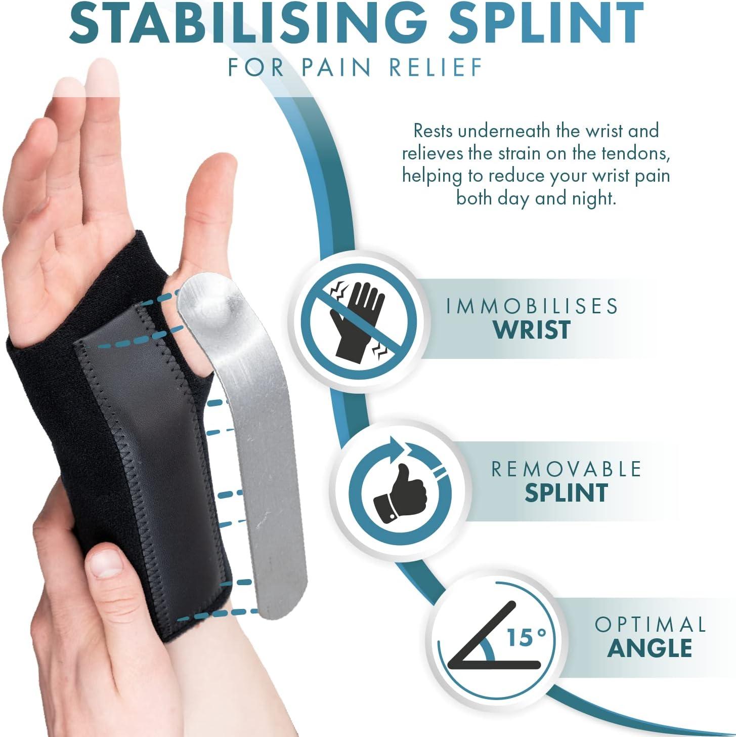 Actesso Advanced Wrist Support Brace - Carpal Tunnel Splint - Relieves ...