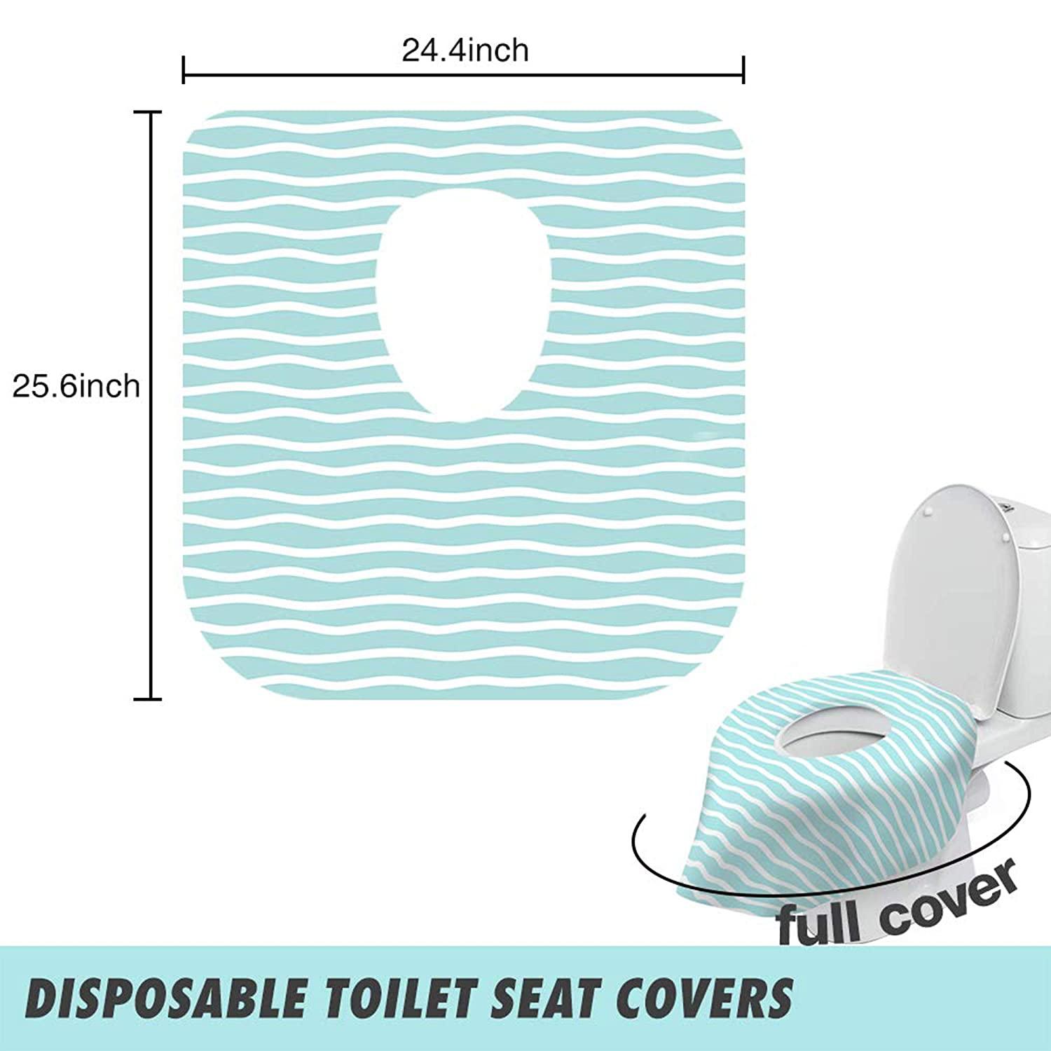 18FTRabbit Disposable Toilet Seat Covers - 25 Pack Full Cover ...