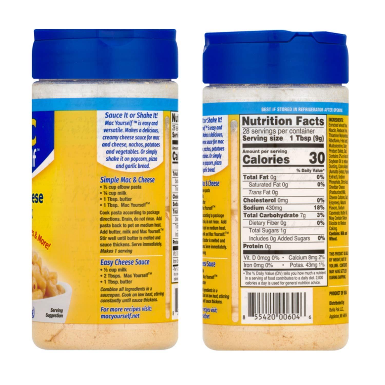 Mac Yourself Cheddar Cheese Sauce Mix - Perfect for Macaroni, Nachos ...