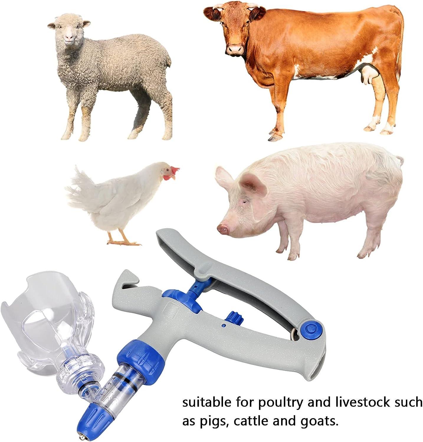 5ml Continuous Syringe Animal Injector Gun - Easy to Operate and Accurate - Ideal for Veterinary ...