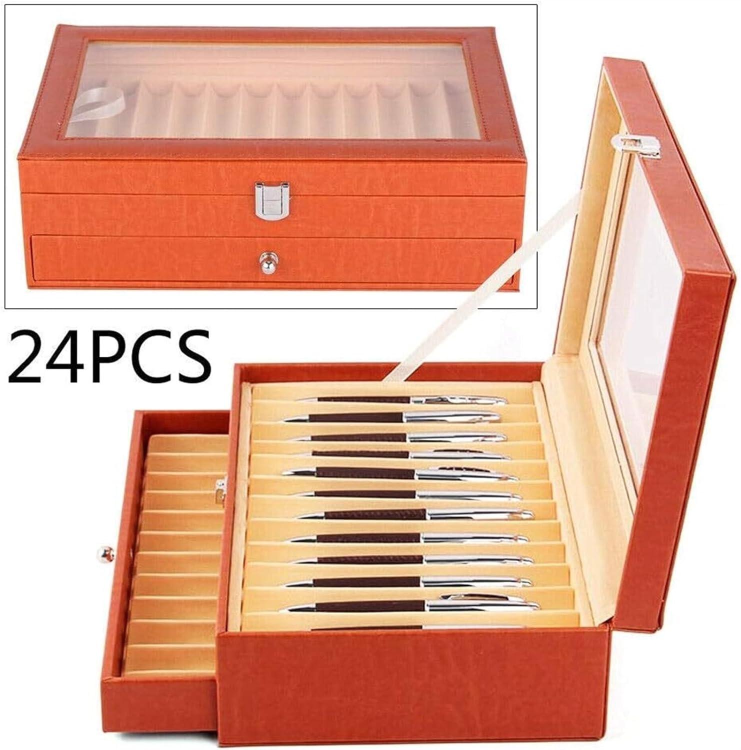 Pen Display case 3-Layer Fountain Pen Display Box 36 Slot Pen Storage ...