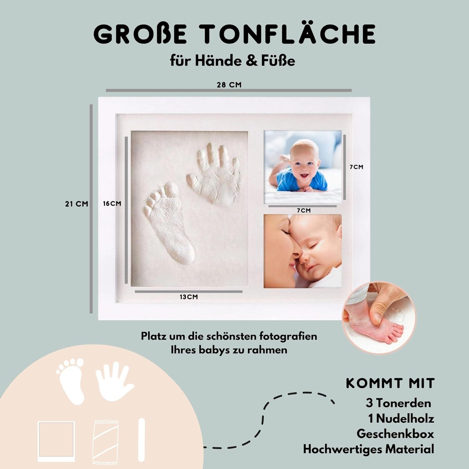 Huborns Baby Handprint & Footprint Picture Frame - Keep Memories ...