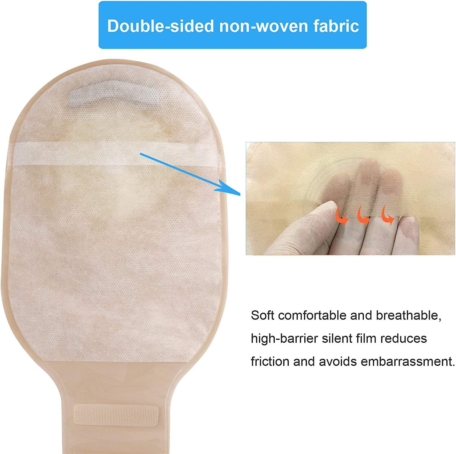 Colostomy Bags - Cut-to-Fit Drainable Ostomy Pouch for Ileostomy Stoma ...