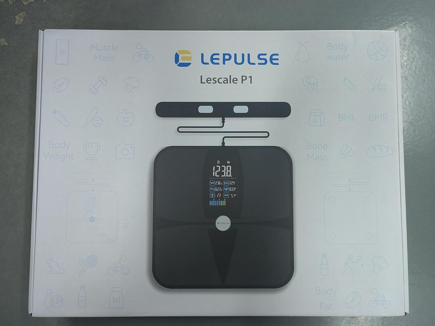 Body Fat Scale Lepulse 8 Electrodes Weighing Scale for Body Weight Fat Percentage Large Display ...