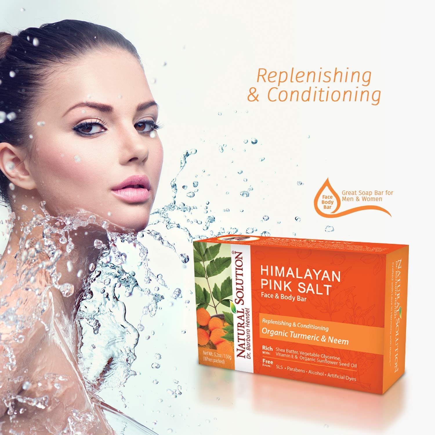 Natural Solution Himalayan Pink Salt Soap Bar with Turmeric & Neem ...