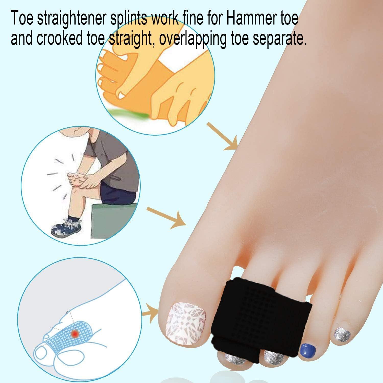 Reppkyh 20-Piece Fabric Broken Toe Wraps - Hammer Toe Straightener ...
